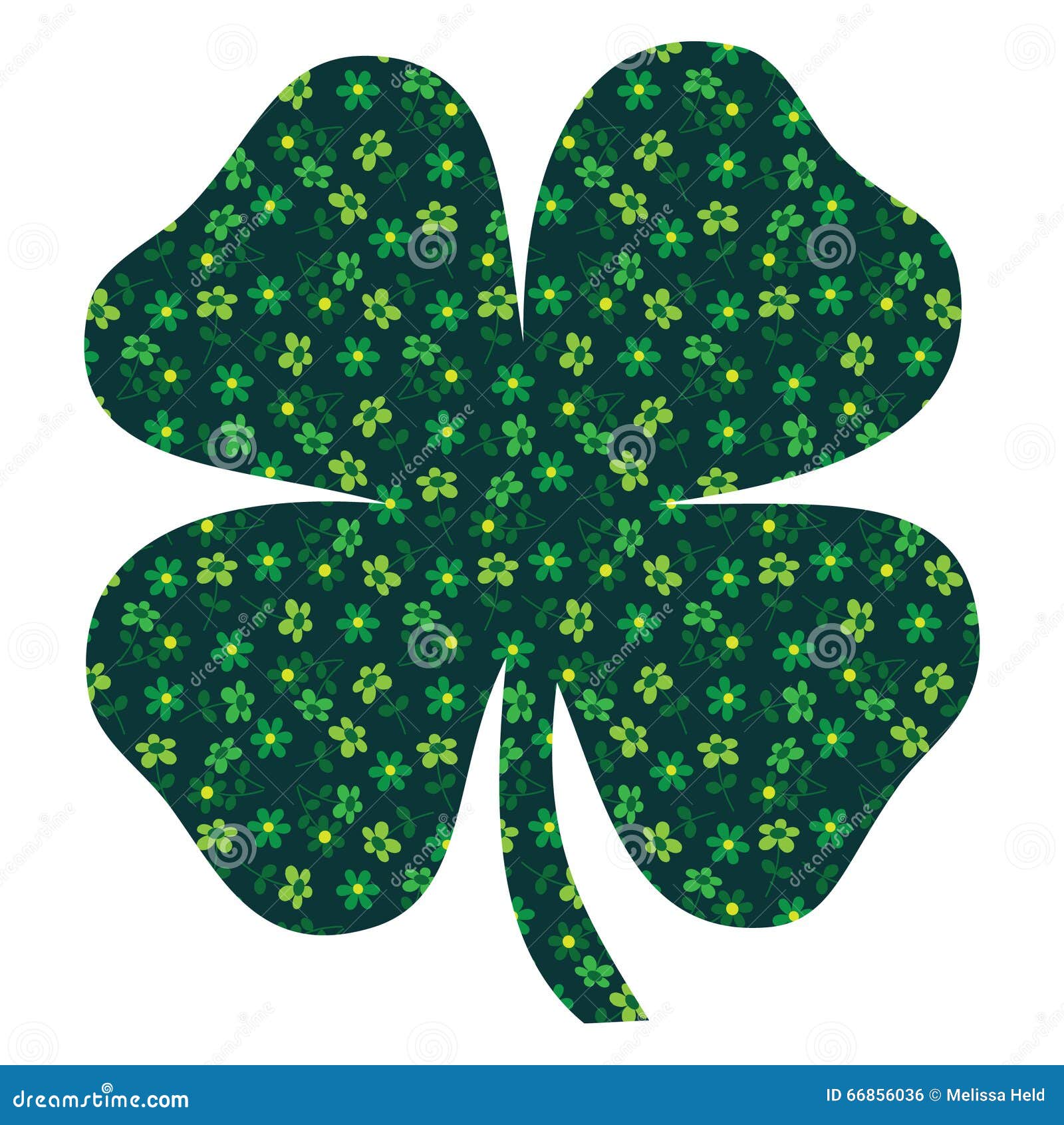 Flower Shamrock Stock Illustration Illustration Of Four 66856036