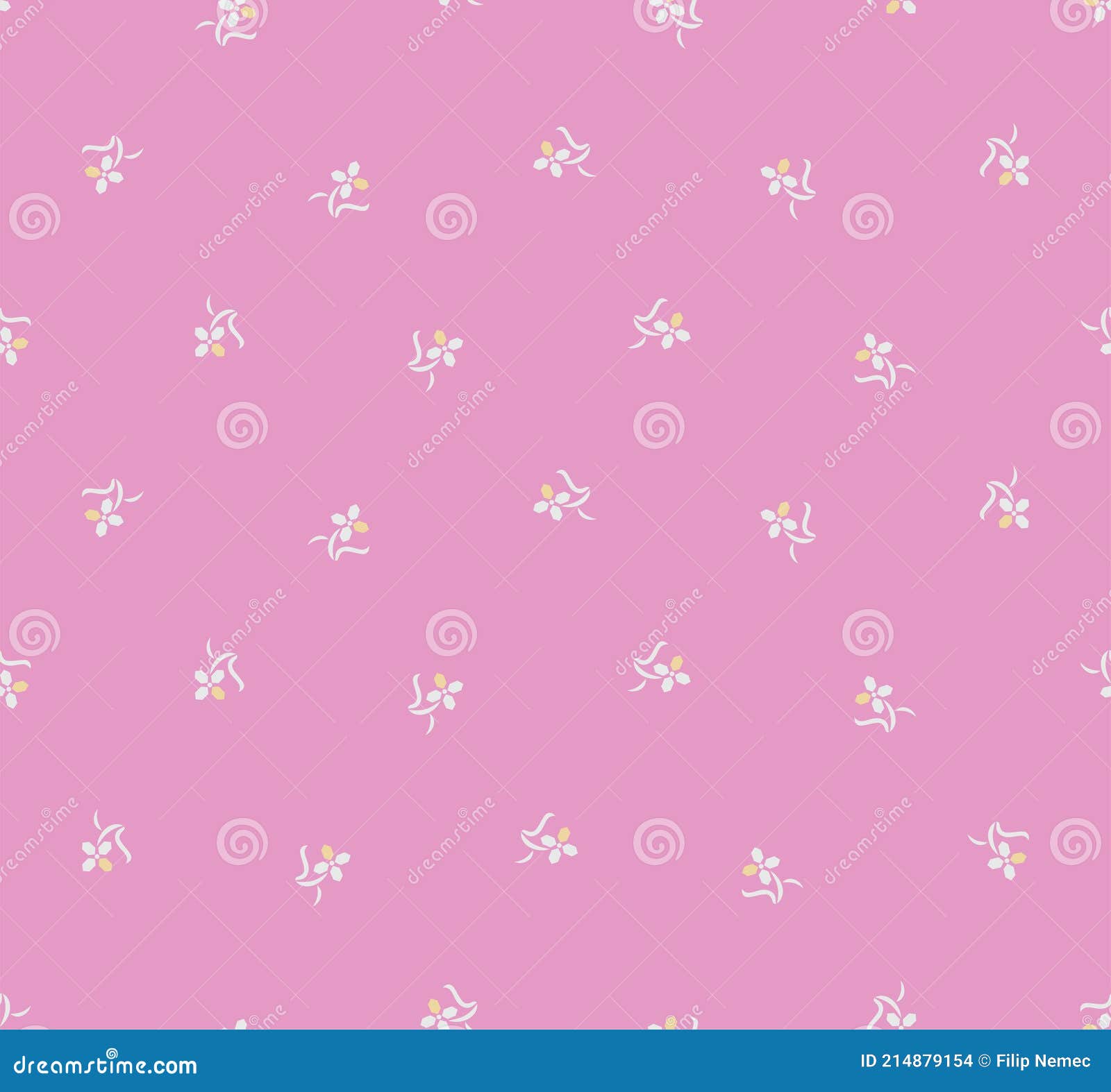 Flower Shape Pink Vector Seamless Pattern Stock Vector - Illustration ...