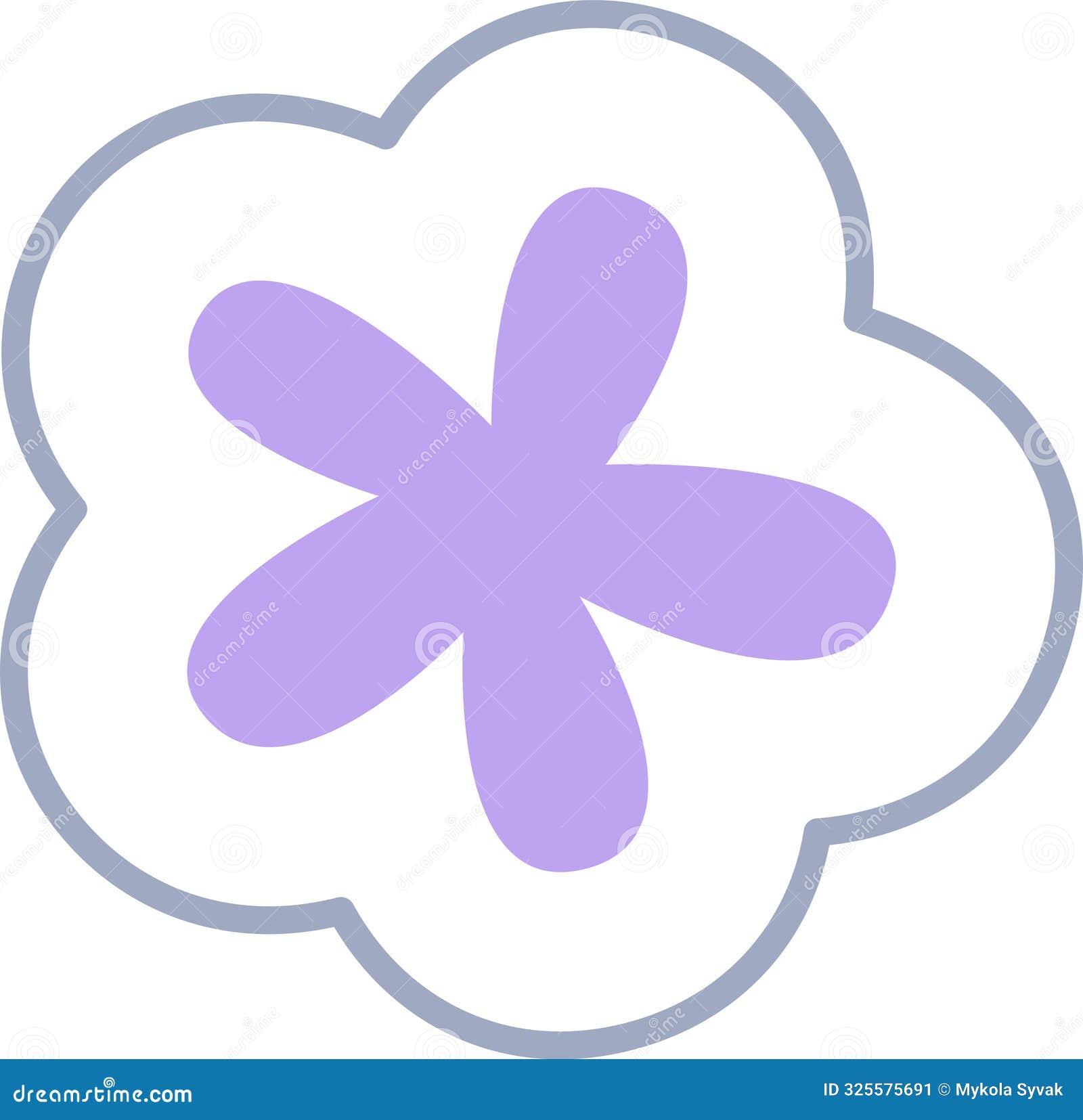 Flower Shape Sticker stock illustration. Illustration of sticker ...