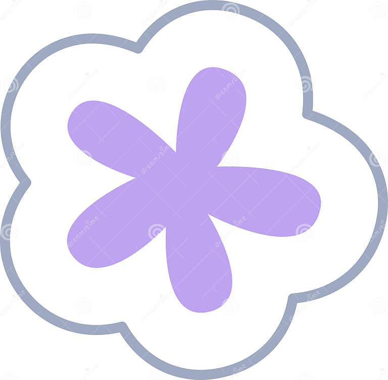 Flower Shape Sticker stock illustration. Illustration of sticker ...