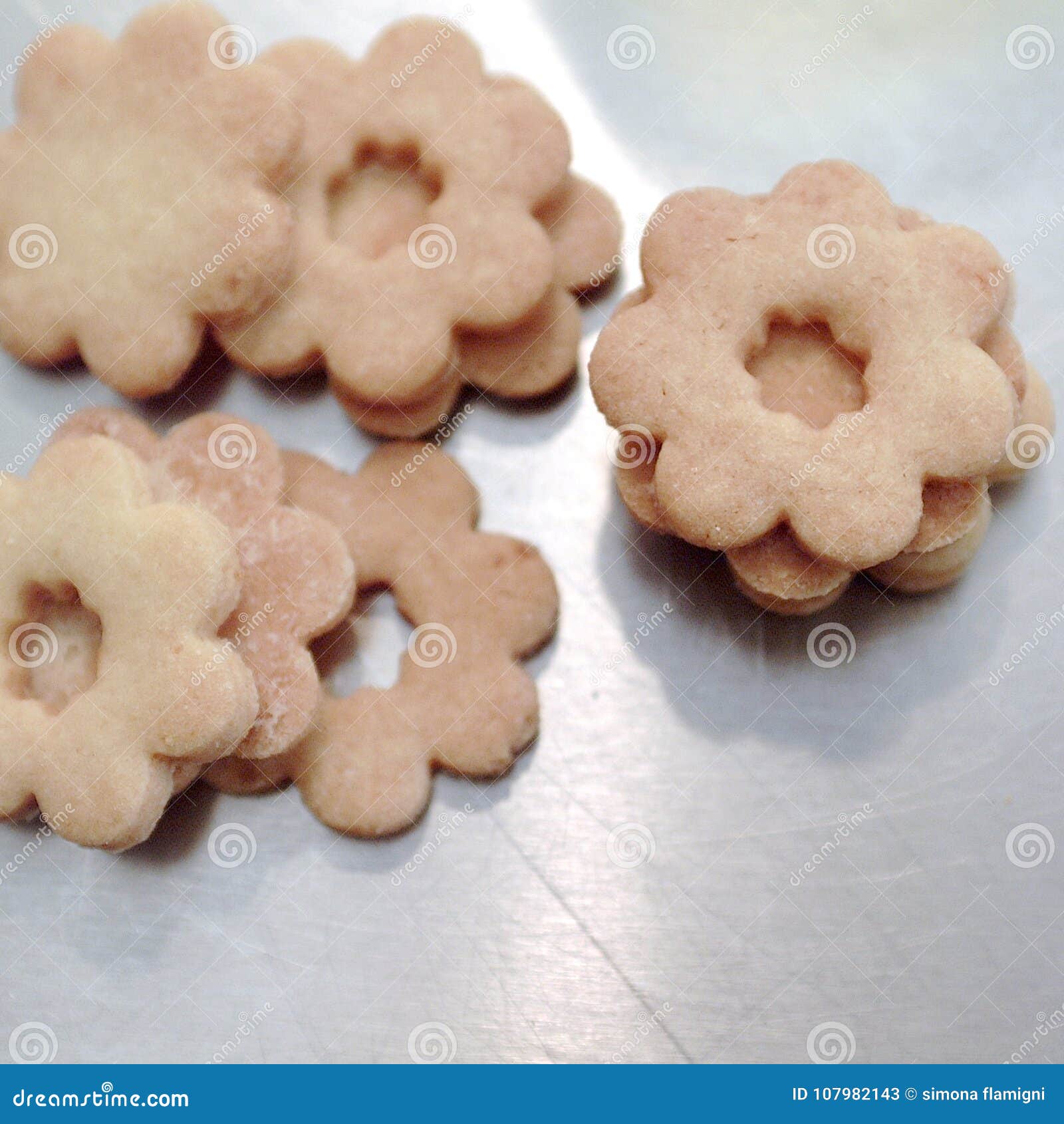 Flower Shaped Chocolate Biscuits Stock Image - Image of organic ...