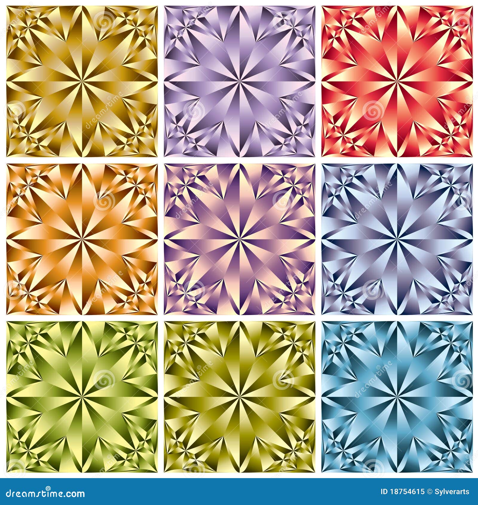 Flower shaped crystals. stock vector. Illustration of precious - 18754615