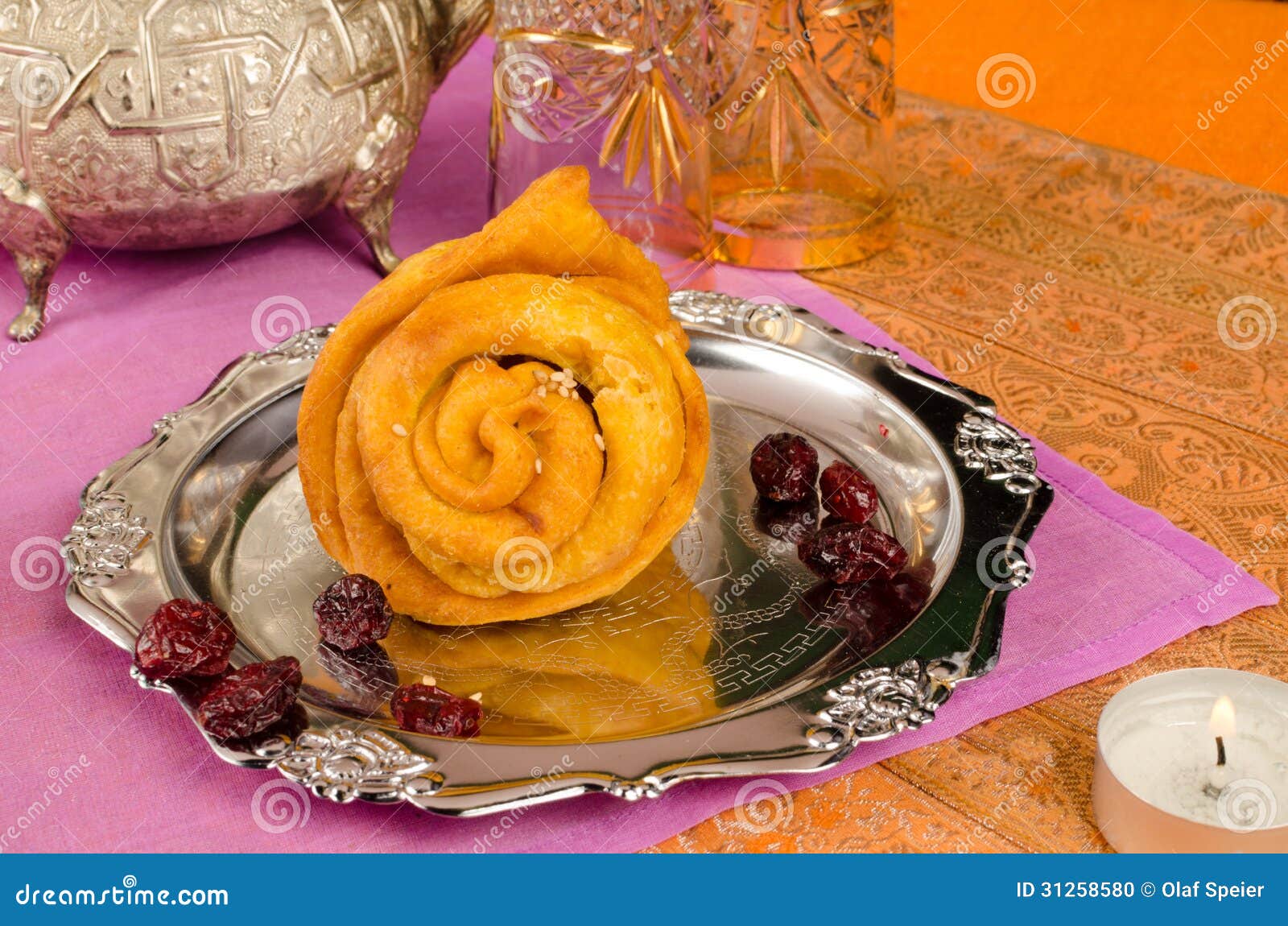 Flower Shaped Shebakia for Dessert Stock Photo - Image of dessert ...