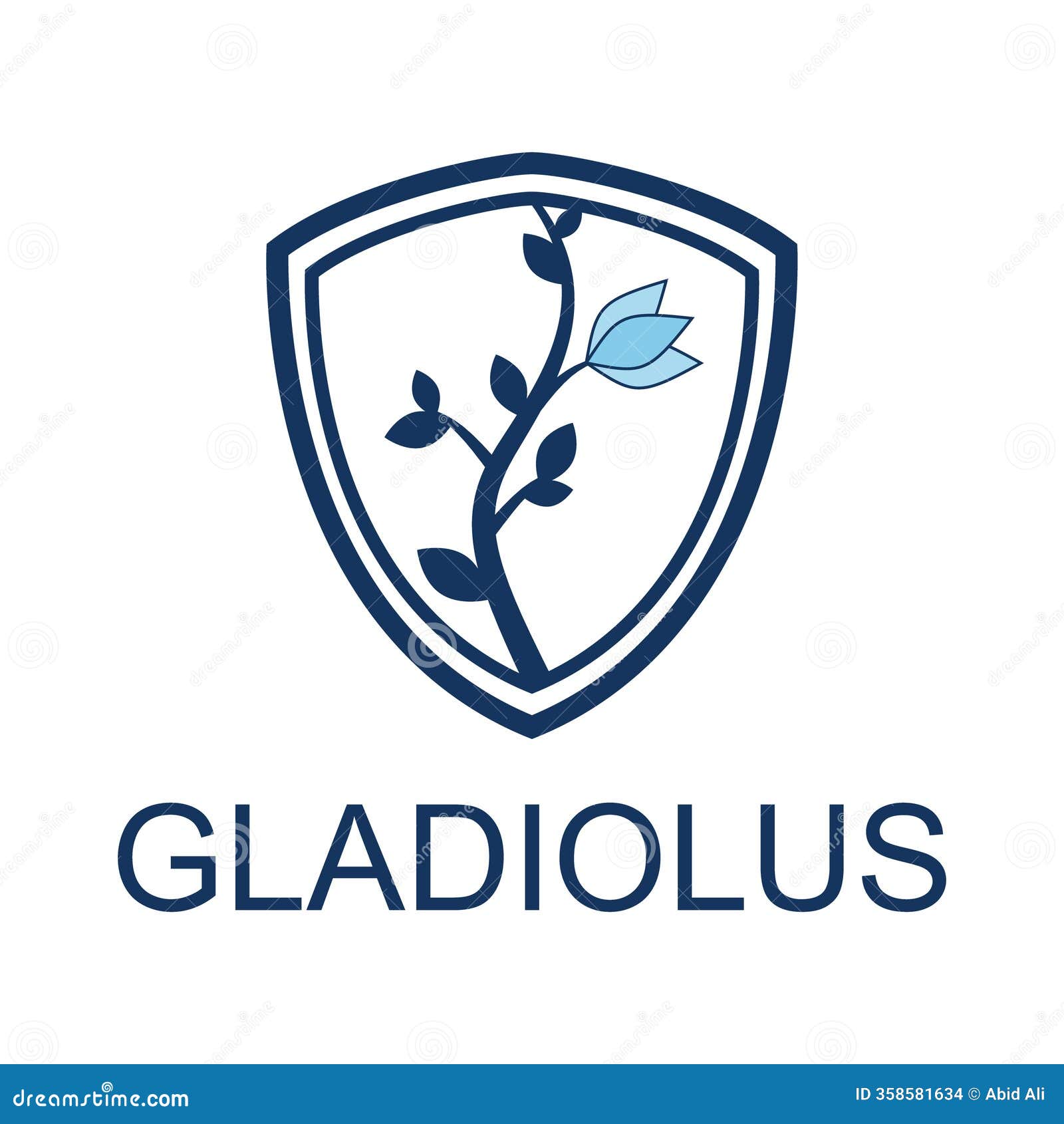 Flower and Shield Logo Design Stock Vector - Illustration of modern ...