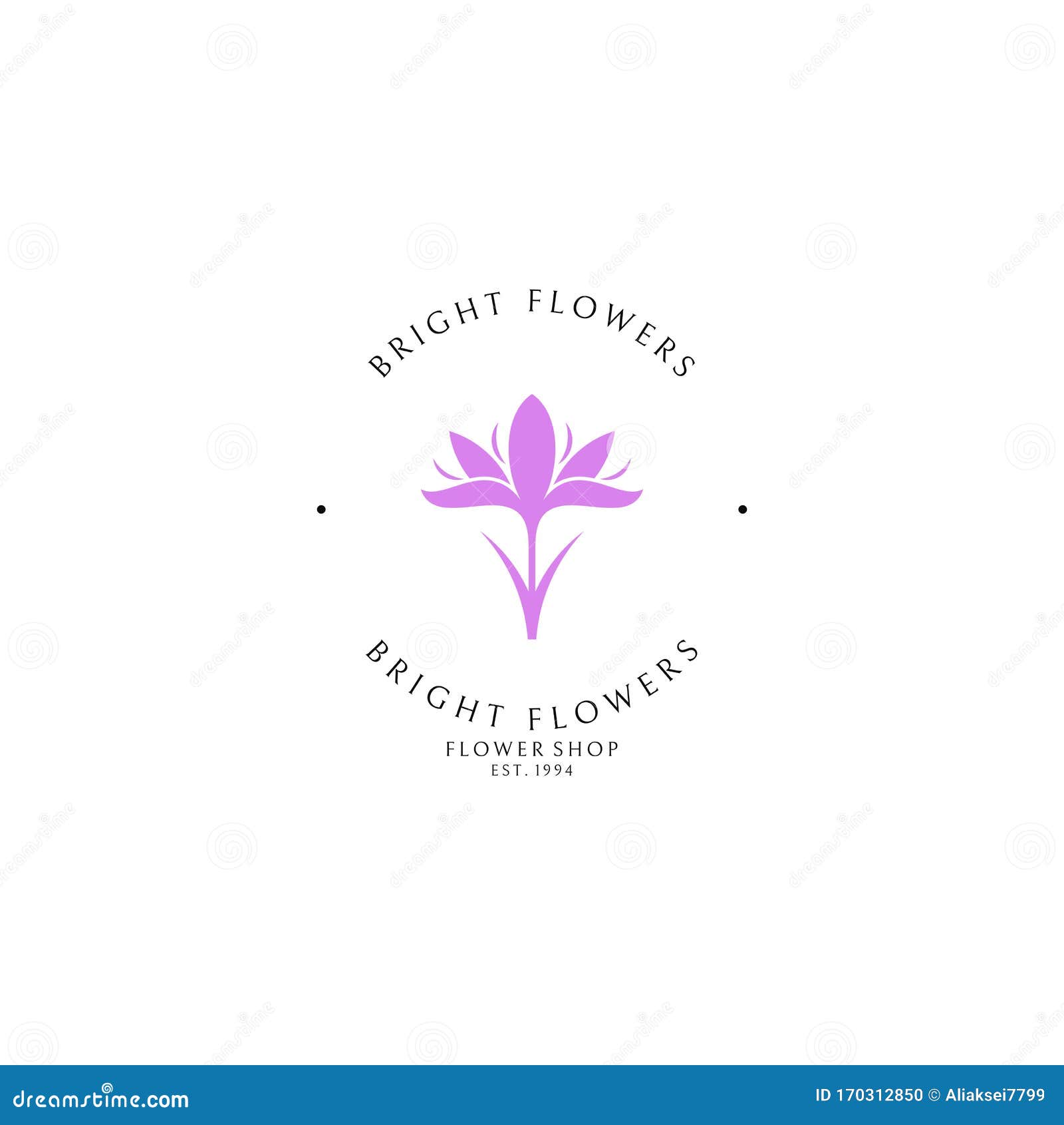 Flower Shop. Logo Template. Abstract Crocus Stock Vector - Illustration ...