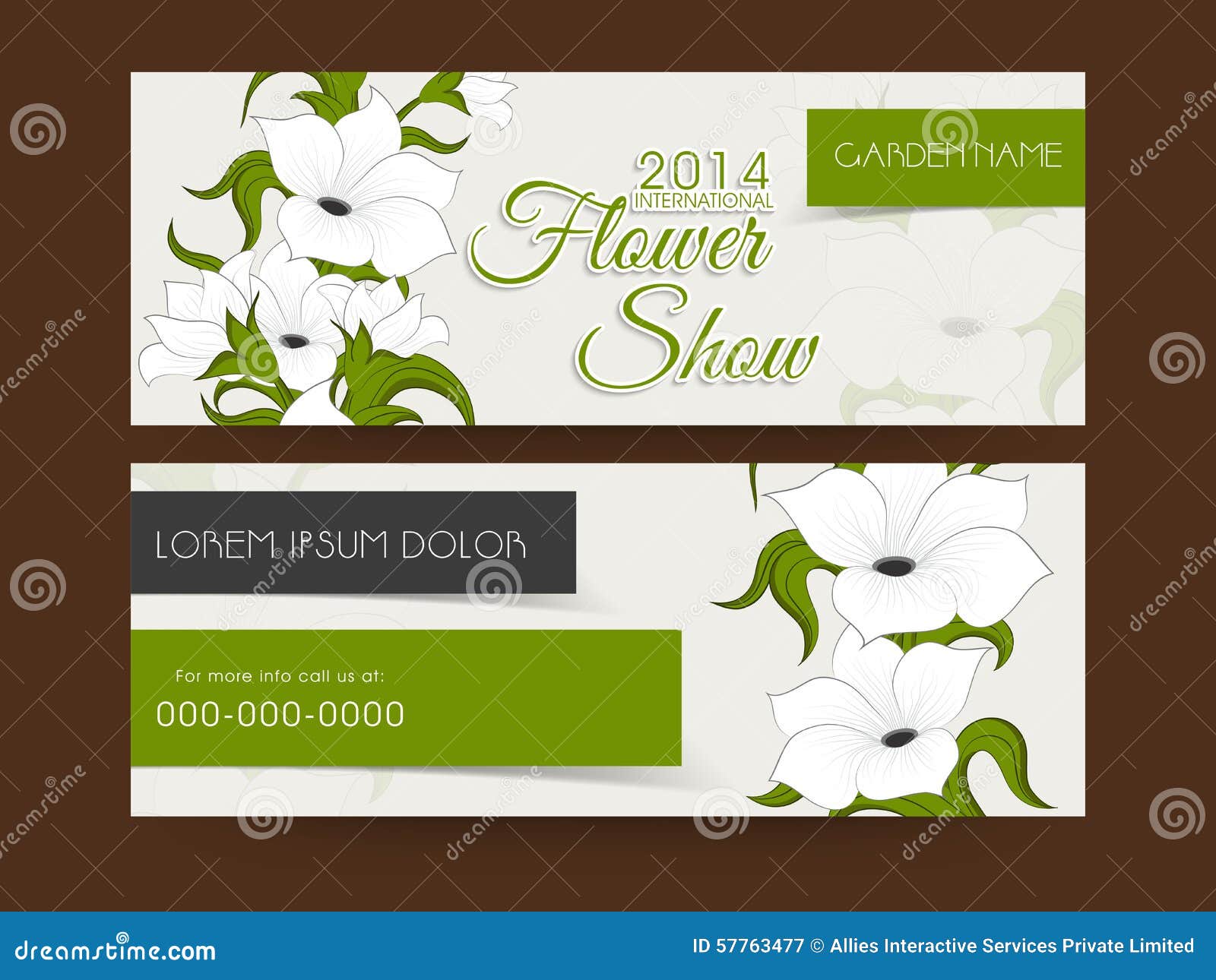 Flower Show Web Header or Banner Design. Stock Illustration ...
