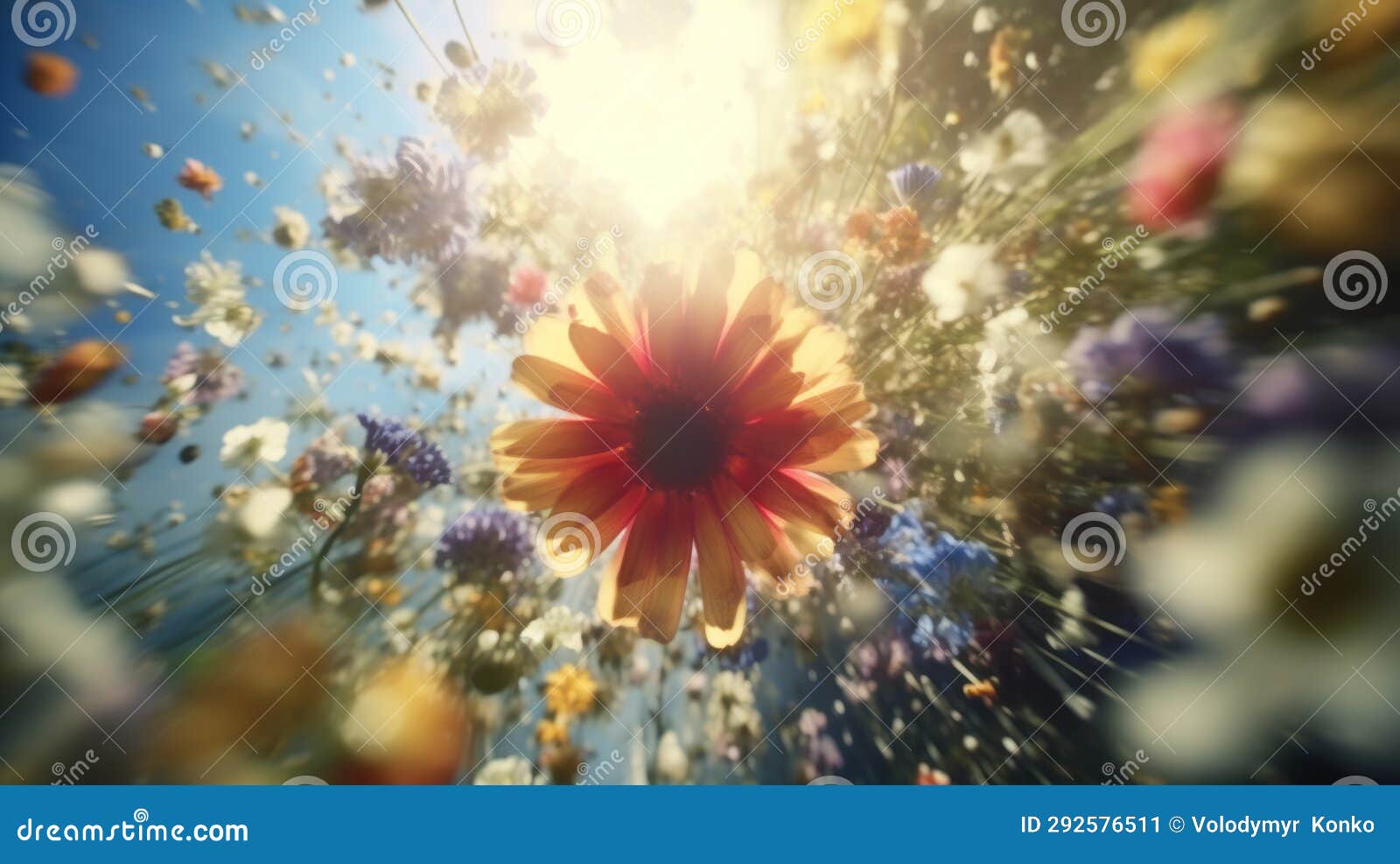 A Flower is Shown in the Middle of a Picture Stock Image - Image of ...