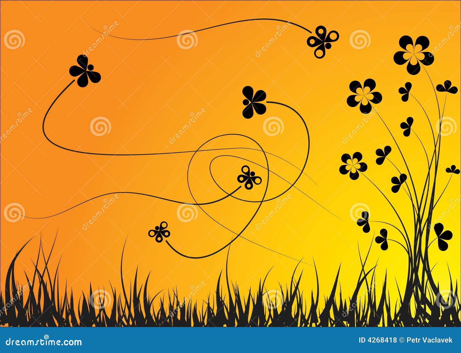 Flower Silhouette Background Stock Image | CartoonDealer.com #49514821