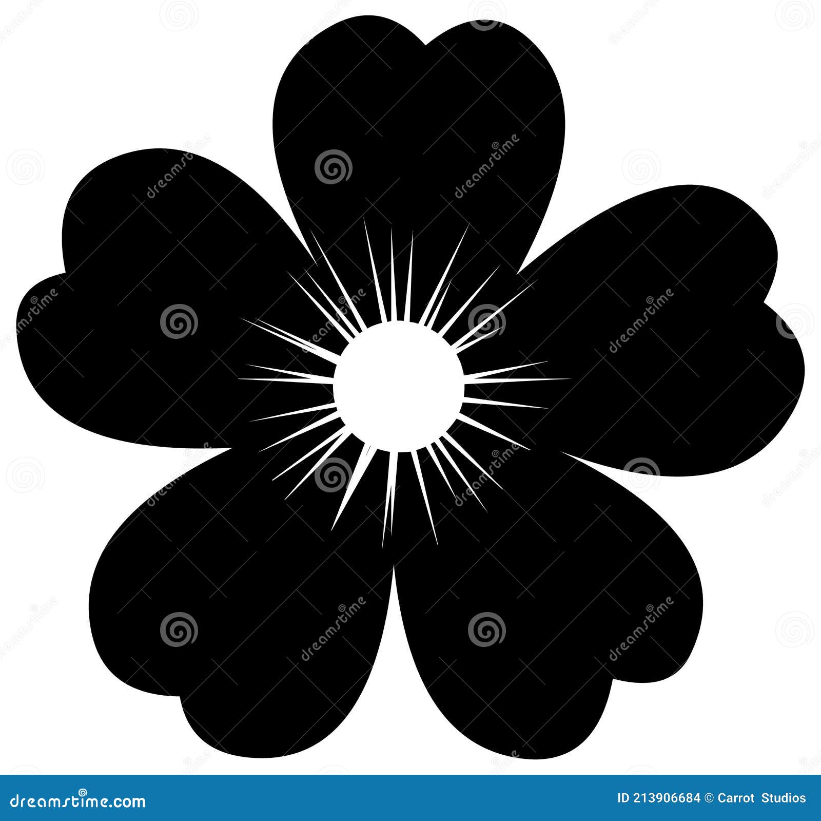 Flower Silhouette Stock Illustration Stock Vector - Illustration of ...