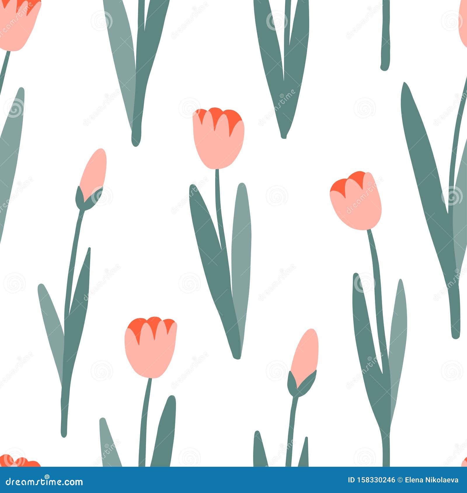 Flower Simple Seamless Pattern, Spring or Summer Graphic Design Stock ... Flower Simple Seamless Pattern, Spring or Summer Graphic Design Stock ...