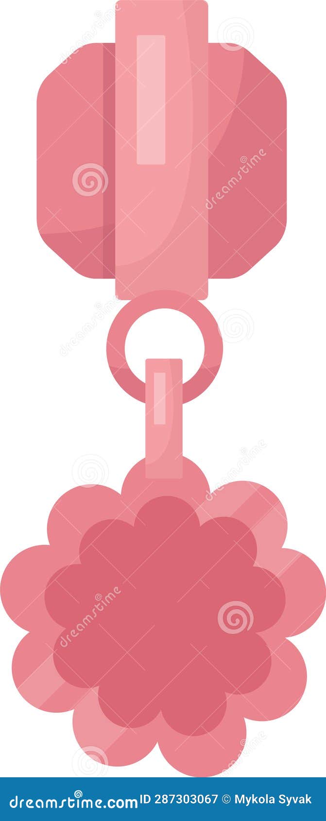 Flower Slider for Zipper stock illustration. Illustration of flowers ...