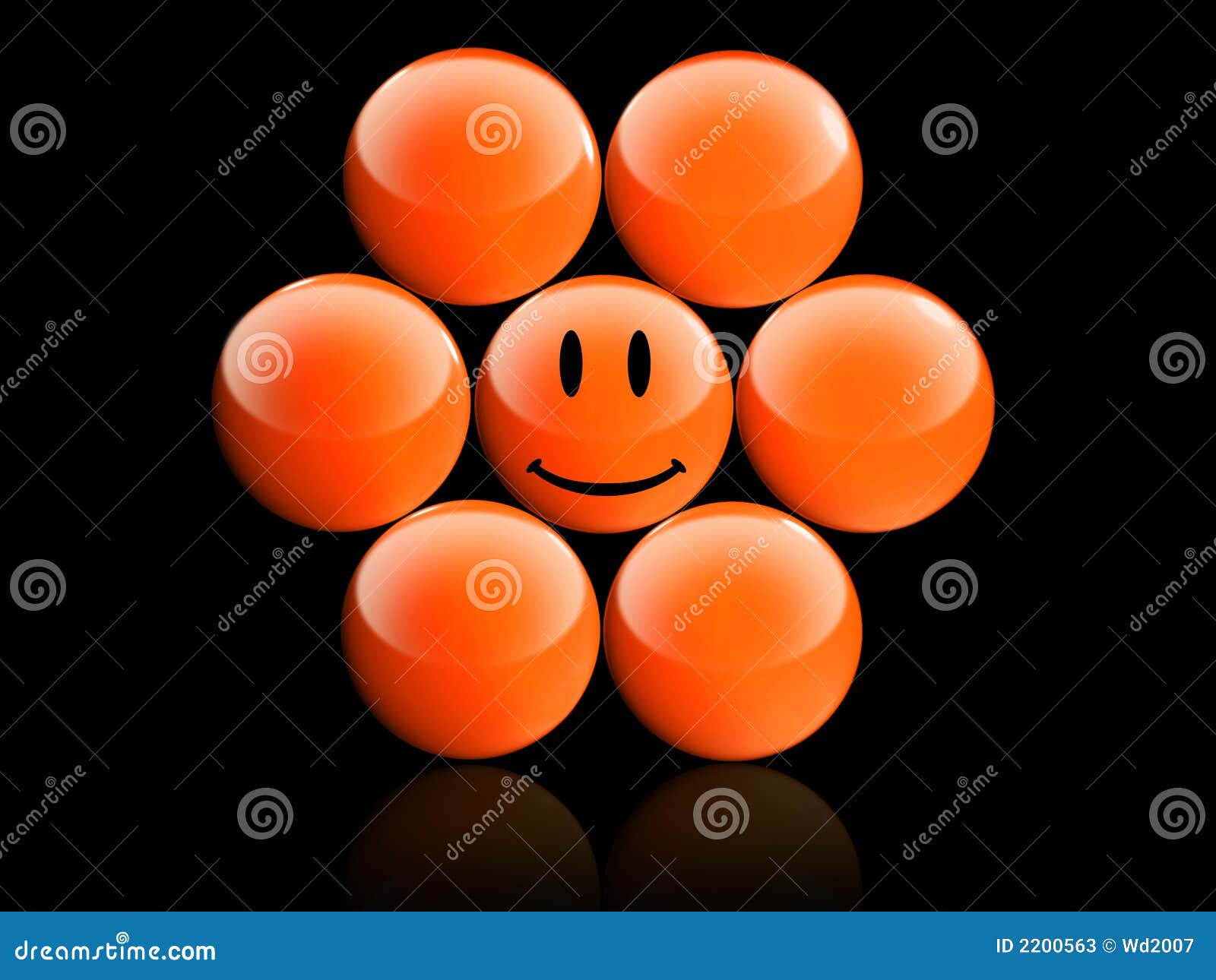 Flower Smiley stock illustration. Illustration of happiness - 2200563