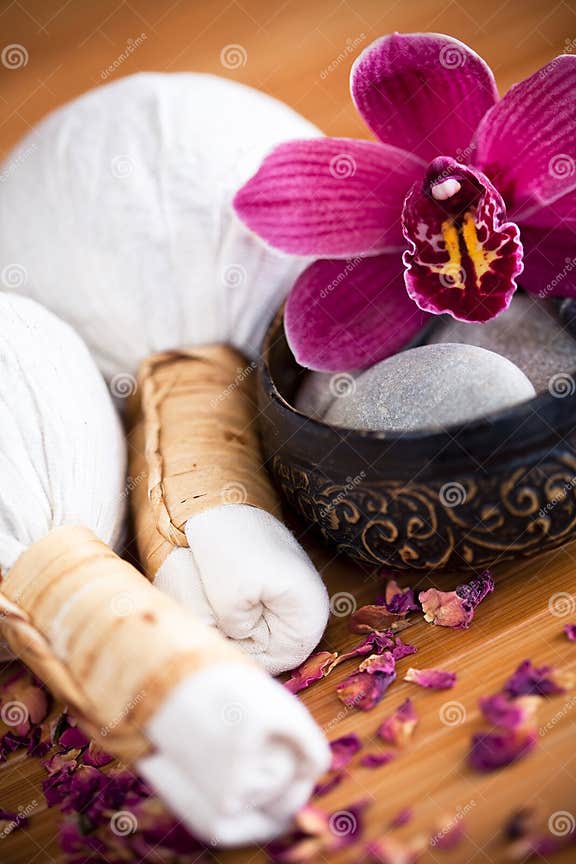 Flower, spar stones, herbs stock photo. Image of luxurious - 13596814