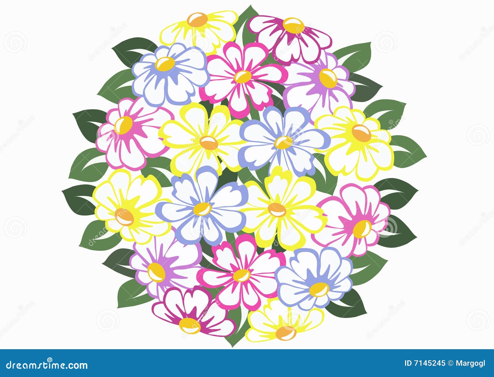 Flower sphere stock vector. Illustration of botany, leaf - 7145245