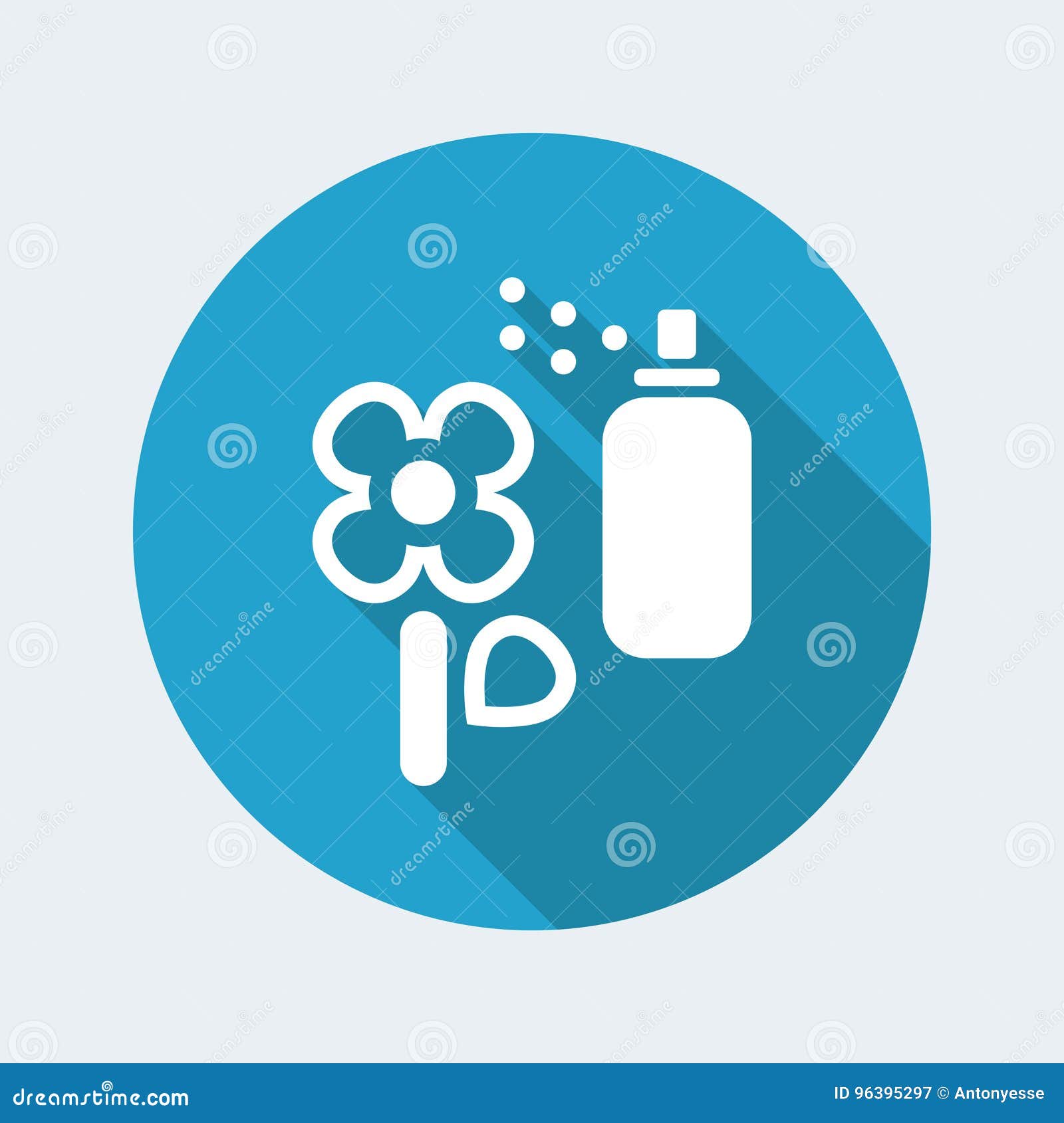 Flower spray icon stock vector. Illustration of herbicide - 96395297