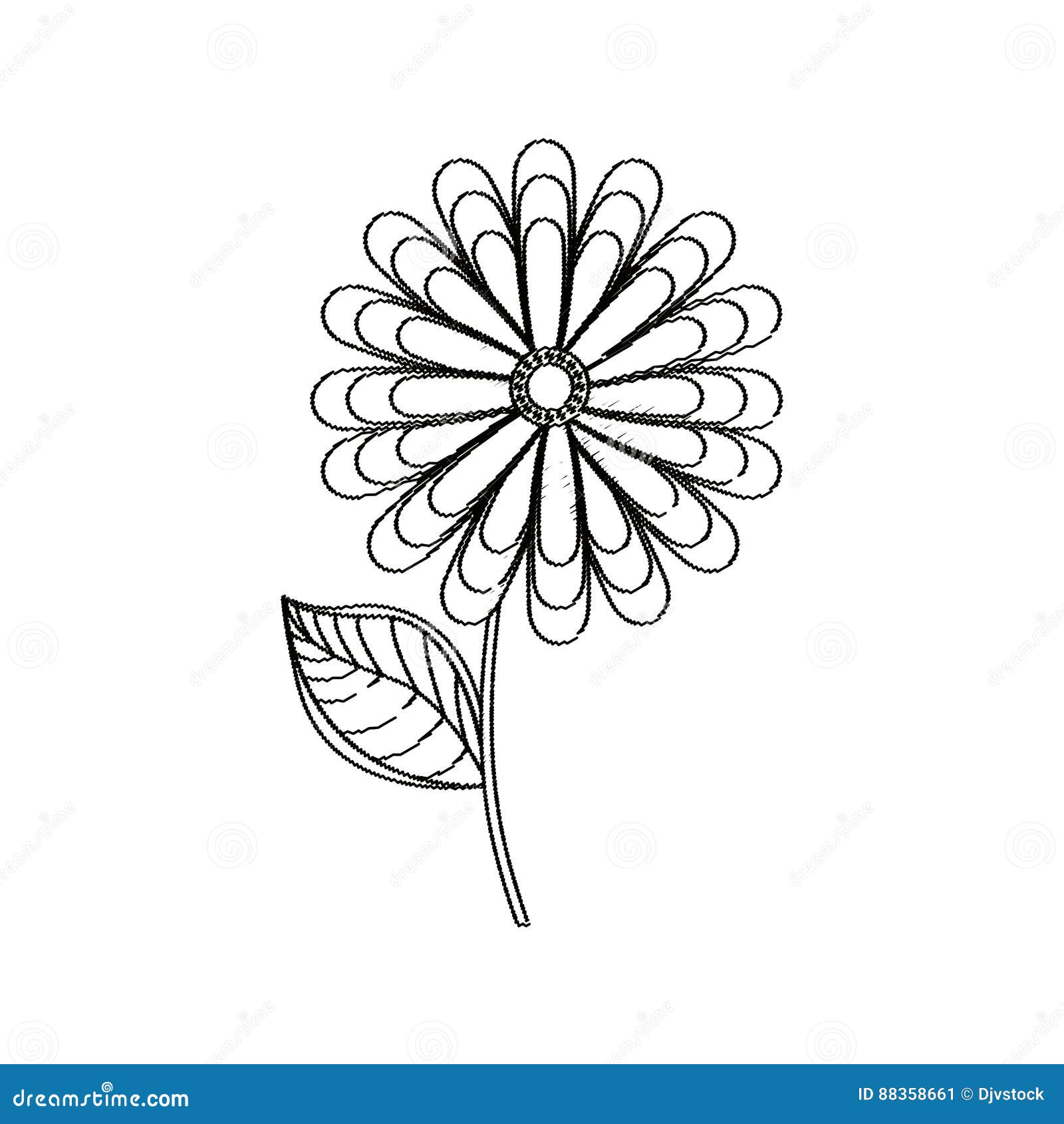 Flower Spring Season Sketch Stock Illustration - Illustration of garden ...