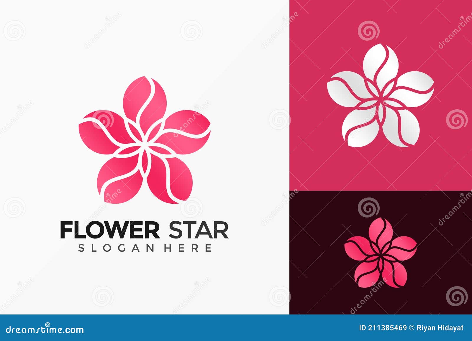 Flower Star Creative Logo Design. Modern Idea Logos Designs Vector ...