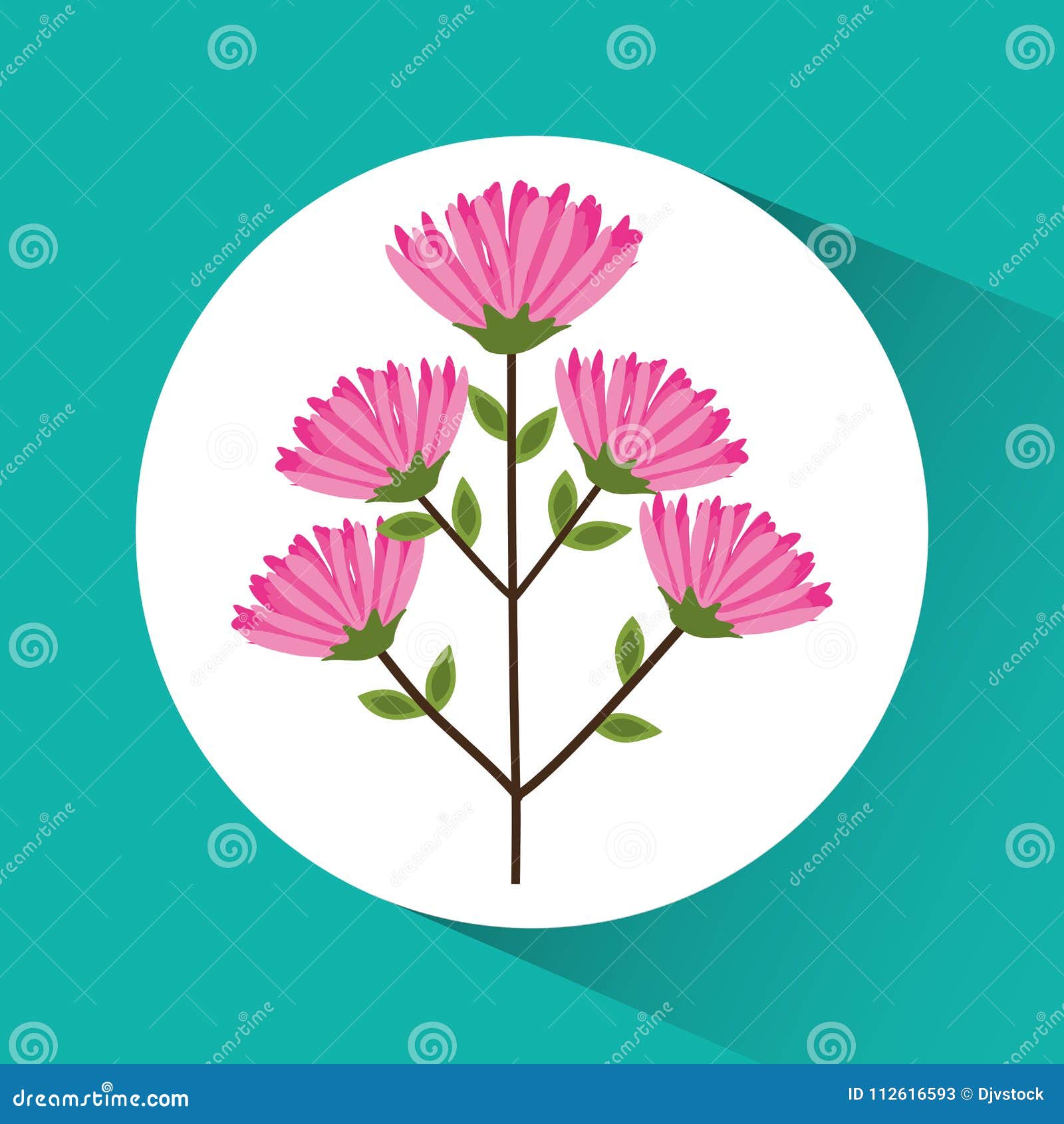 Flower emblem image stock vector. Illustration of decor - 112616593