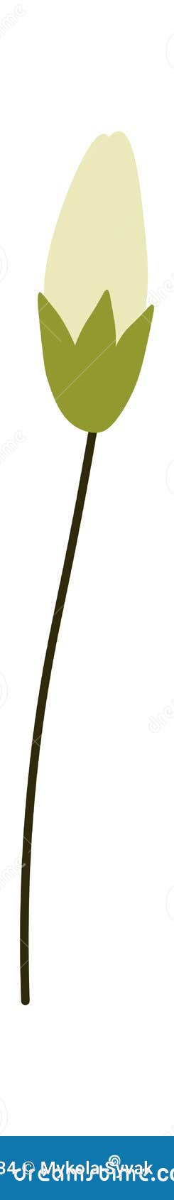 Flower on Stem stock vector. Illustration of leaf, nature - 275522634