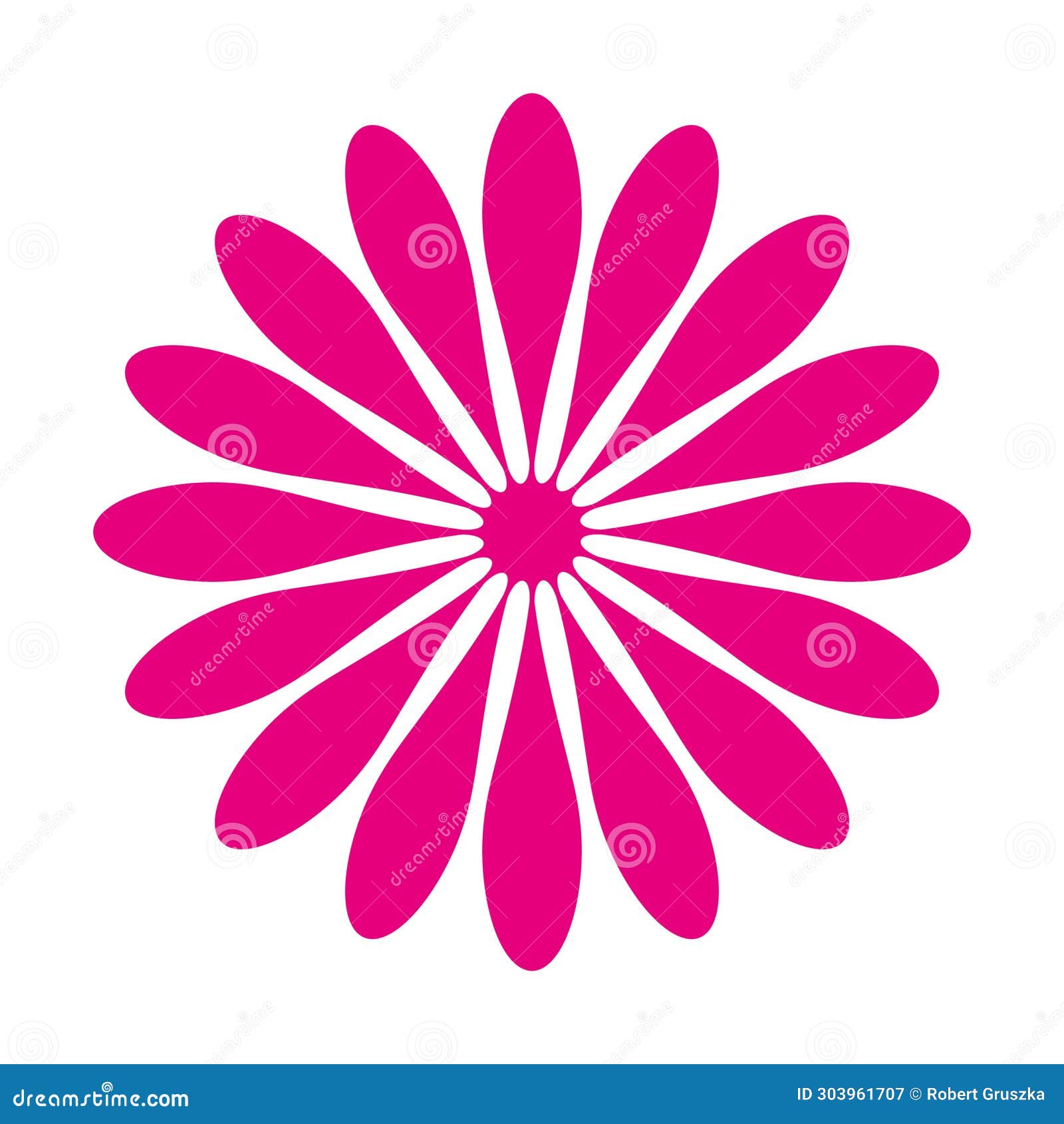 Flower symbol icon stock vector. Illustration of summer - 303961707