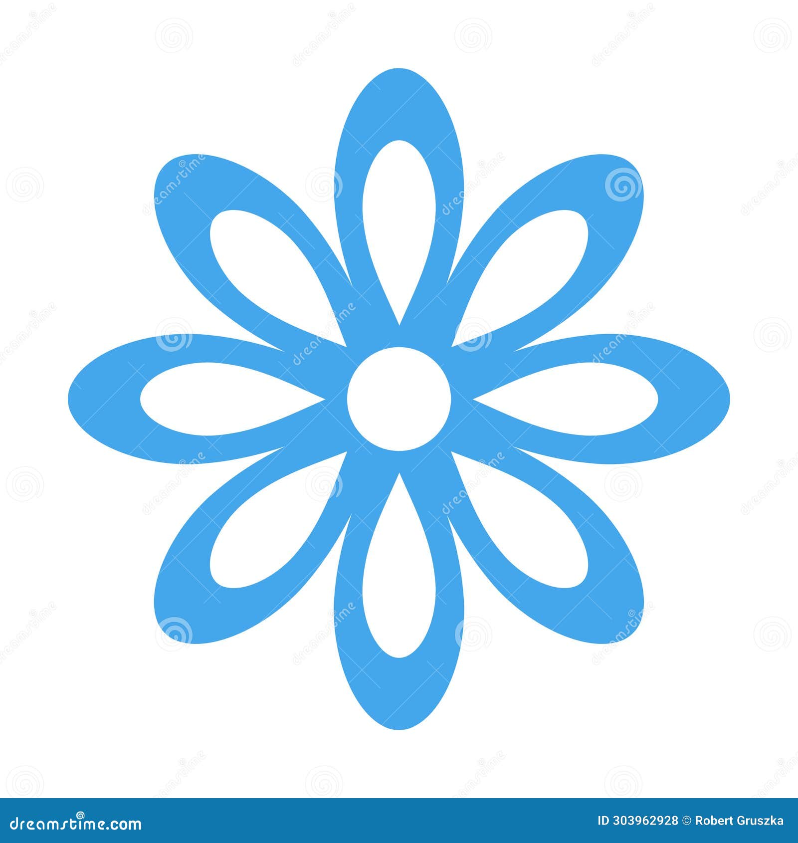 Flower symbol icon stock vector. Illustration of graphics - 303962928