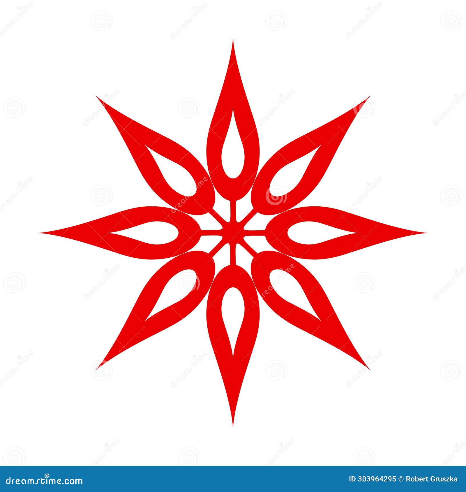 Flower symbol icon stock vector. Illustration of summer - 303964295