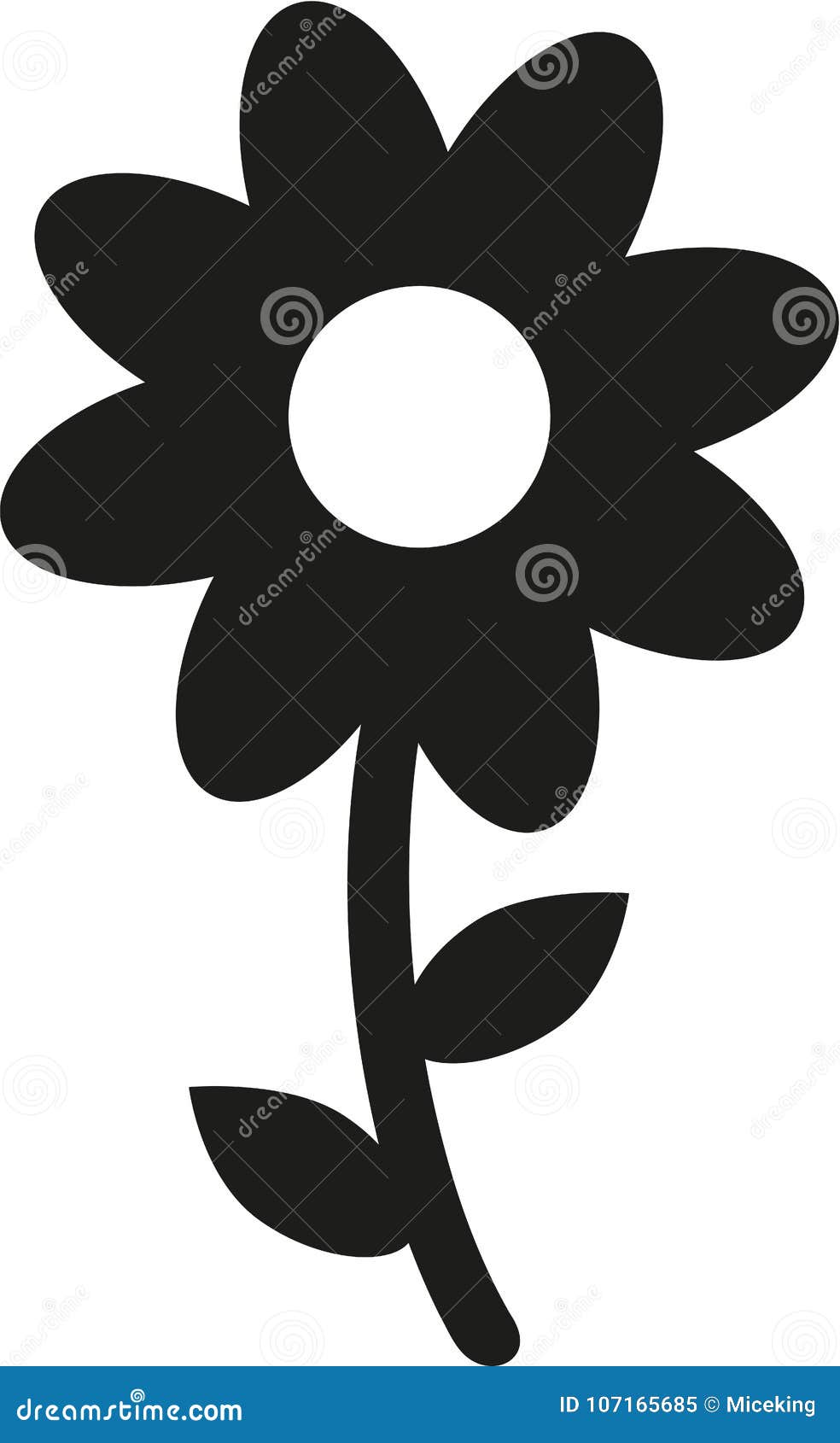 Flower symbol vector stock vector. Illustration of flora - 107165685