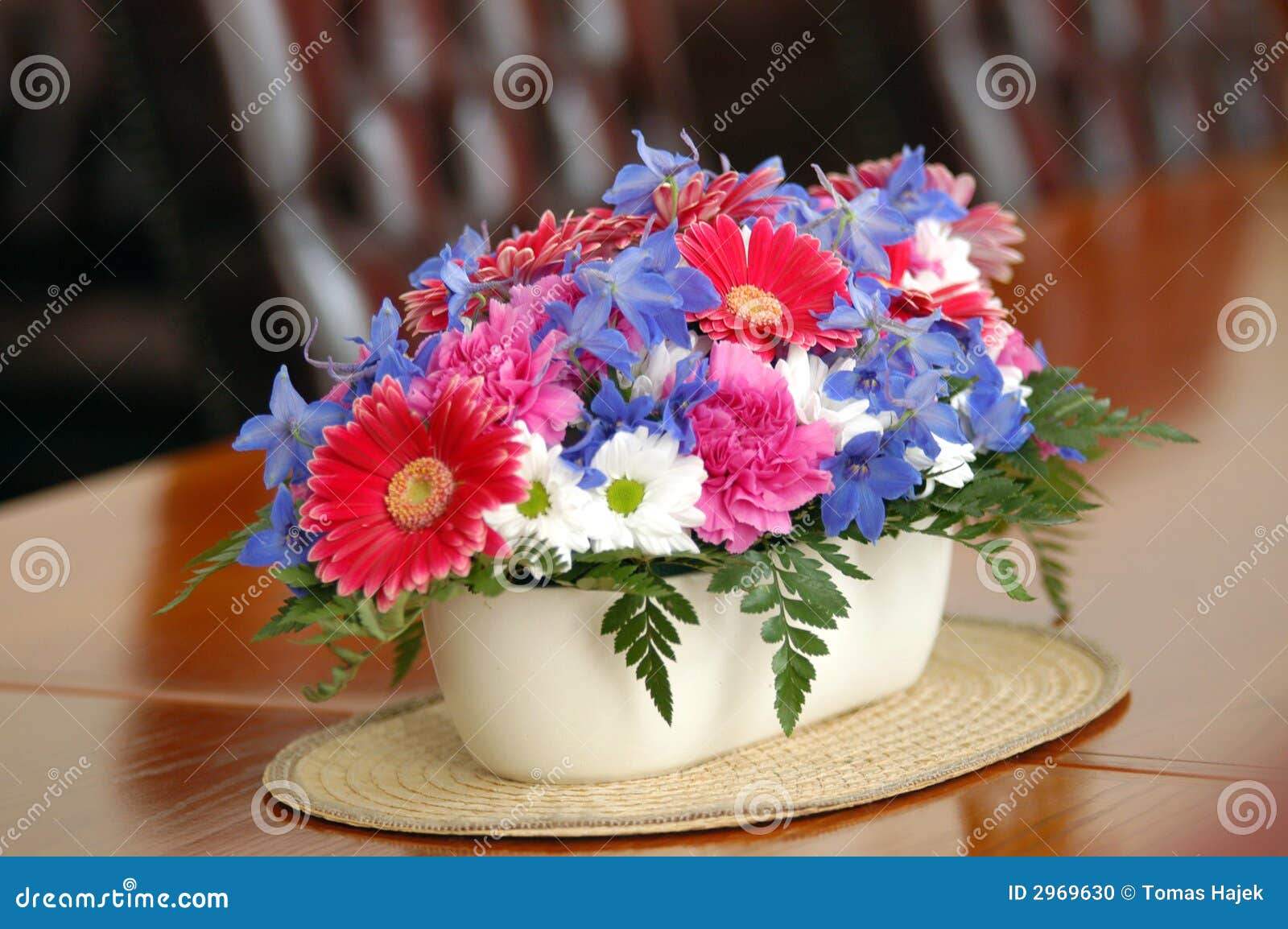 Flower table decoration stock photo. Image of wood, white - 2969630