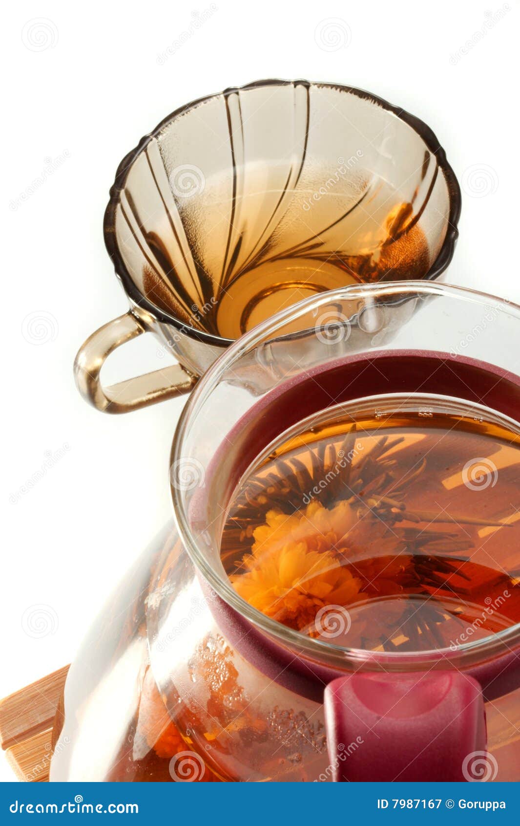 Flower tea stock image. Image of bowl, brown, gold, flower - 7987167