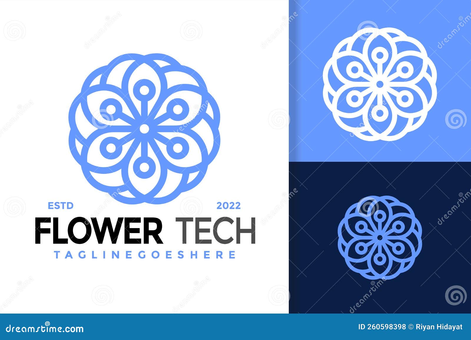 Flower Technology Logo Design, Brand Identity Logos Vector, Modern Logo ...