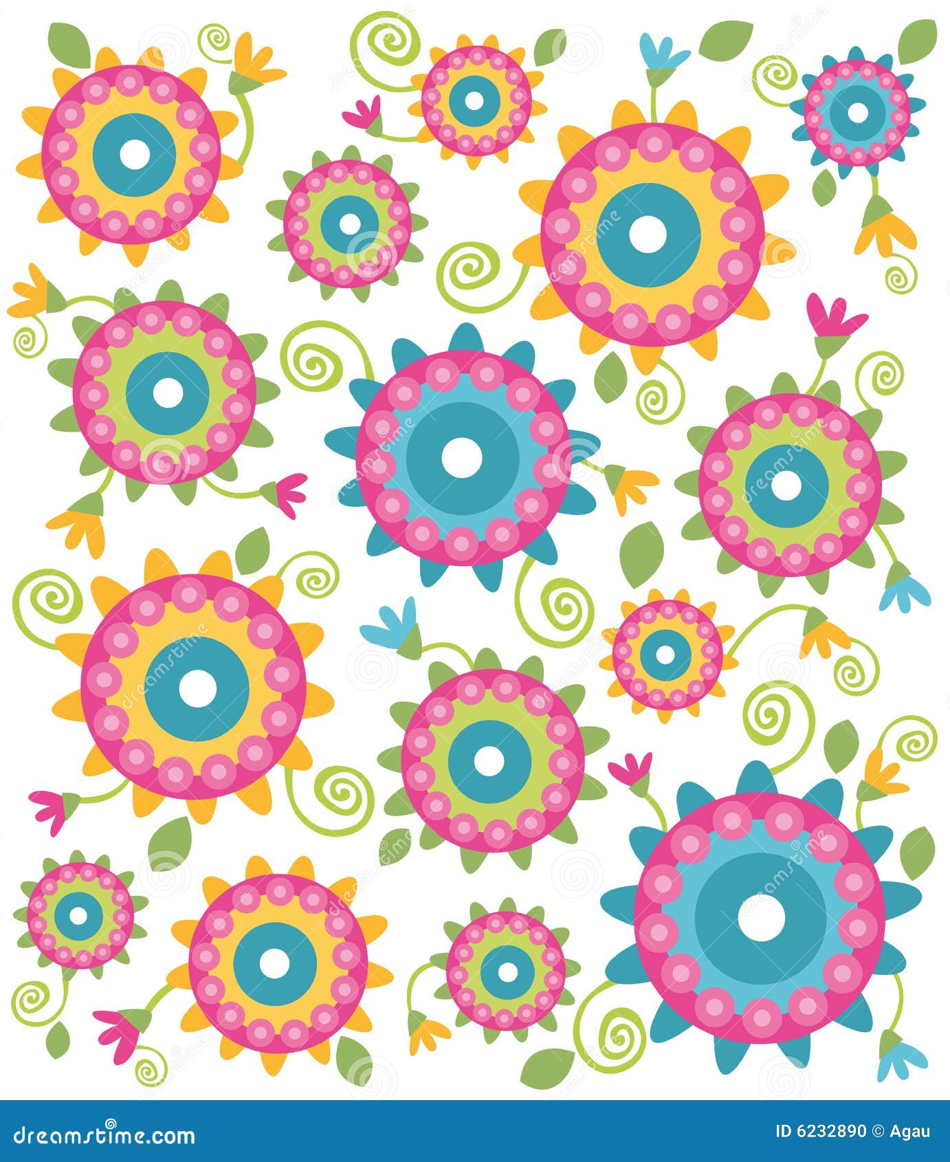 Flower Texture Vector Illustration | CartoonDealer.com #6232890