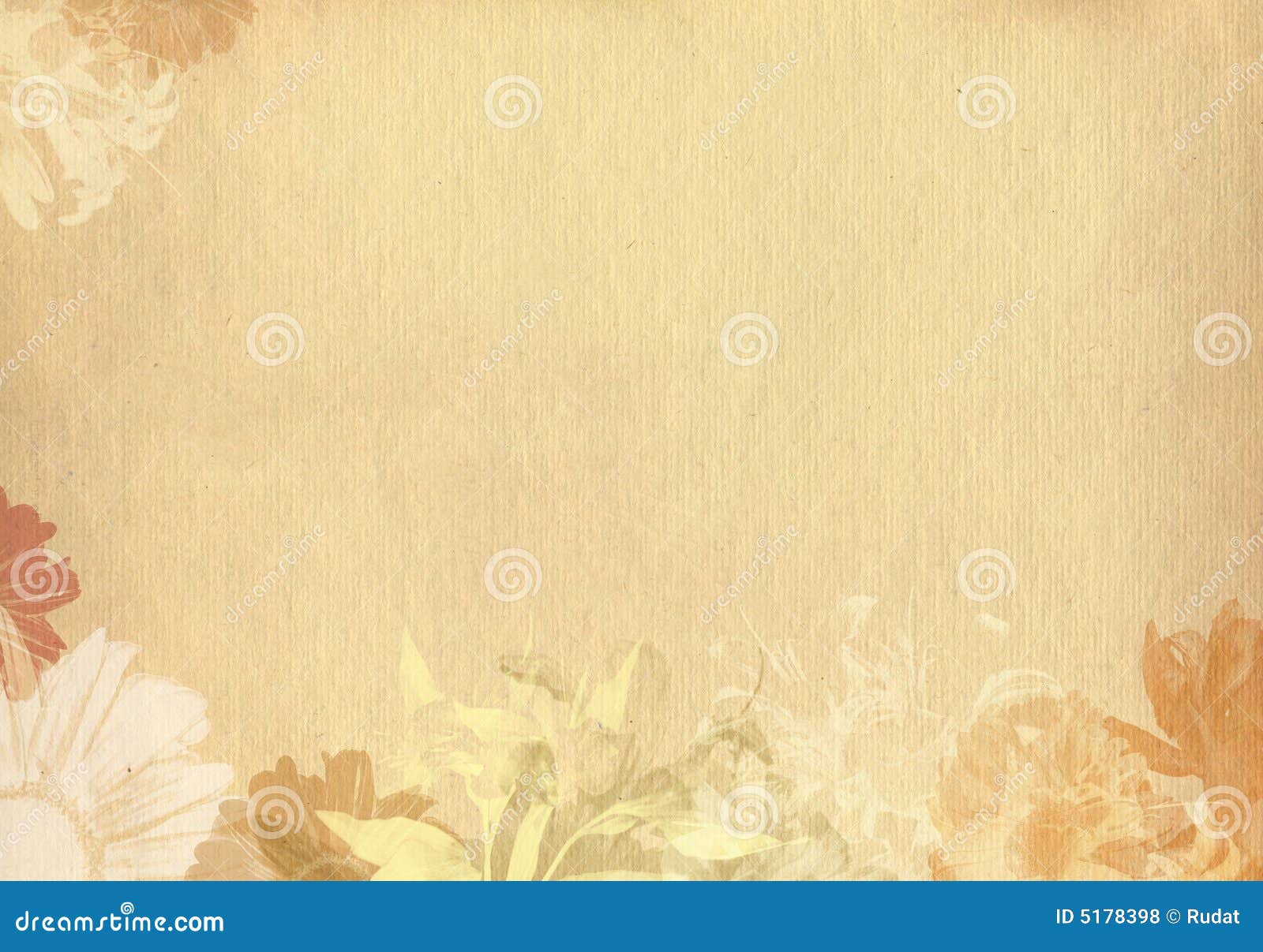 Flower textured old paper stock illustration. Illustration of crumpled ...