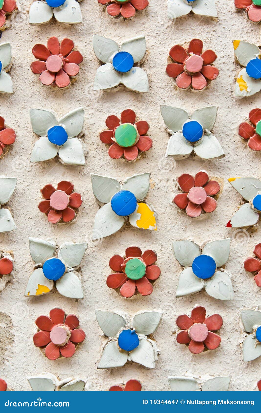 Flower Tiles Background Texture Stock Image - Image of oriental ...