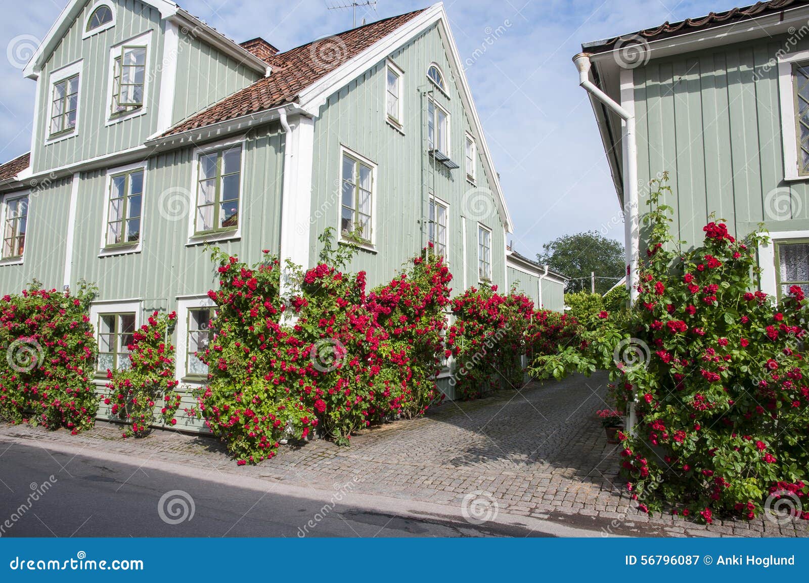 Flower town stock image. Image of sweden, vadstena, valentine - 56796087