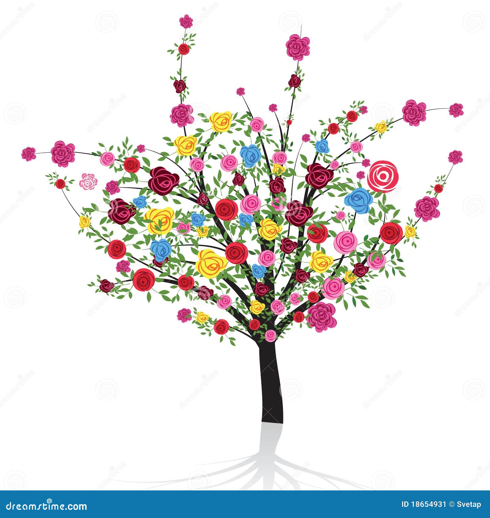 Flower tree stock vector. Illustration of environment - 18654931