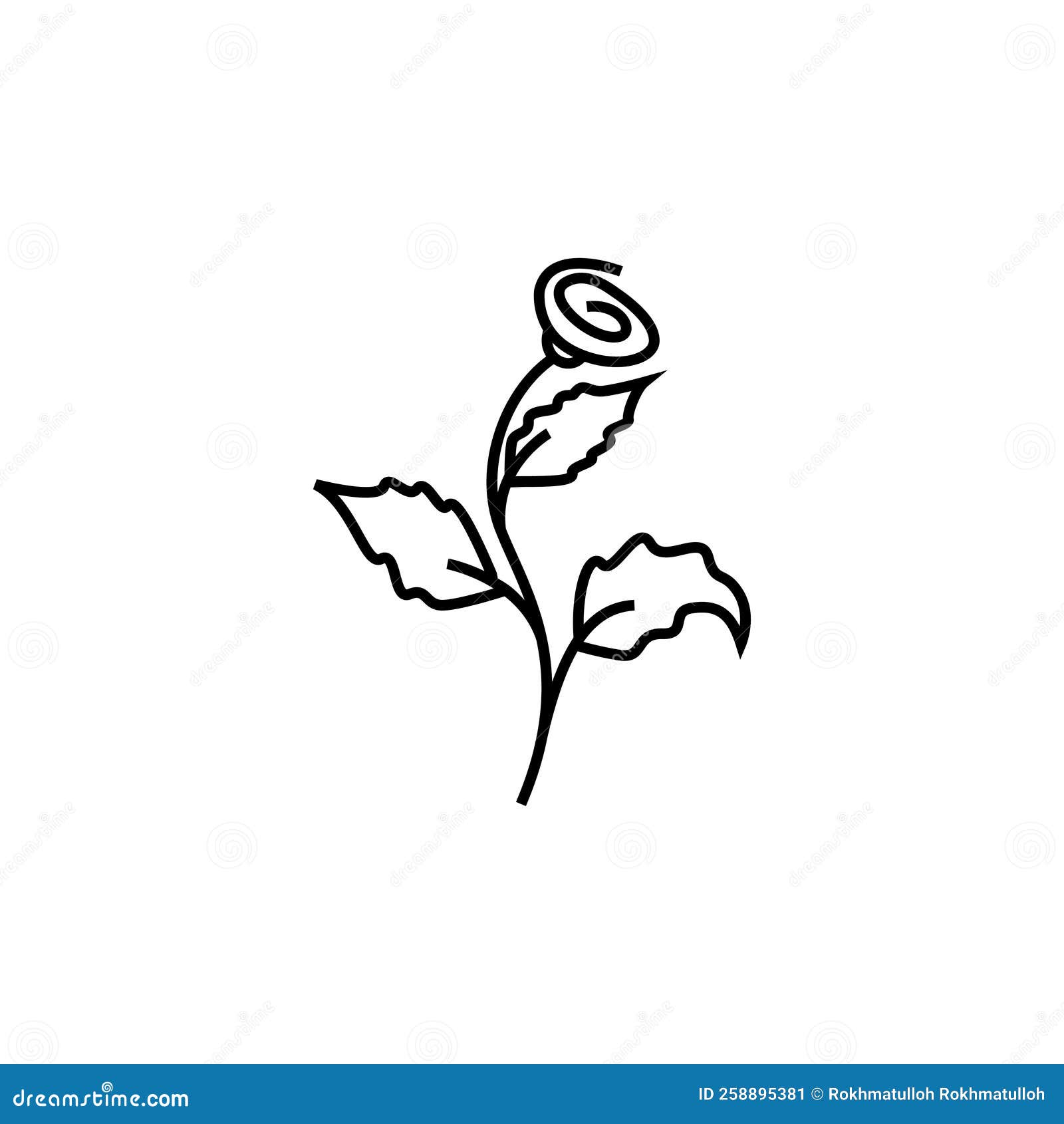Flower Tree Line Illustration Vector Design Stock Vector - Illustration ...