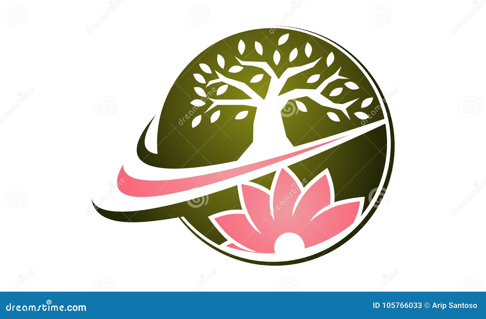 Flower and Tree Logo Design Template Stock Vector - Illustration of ...