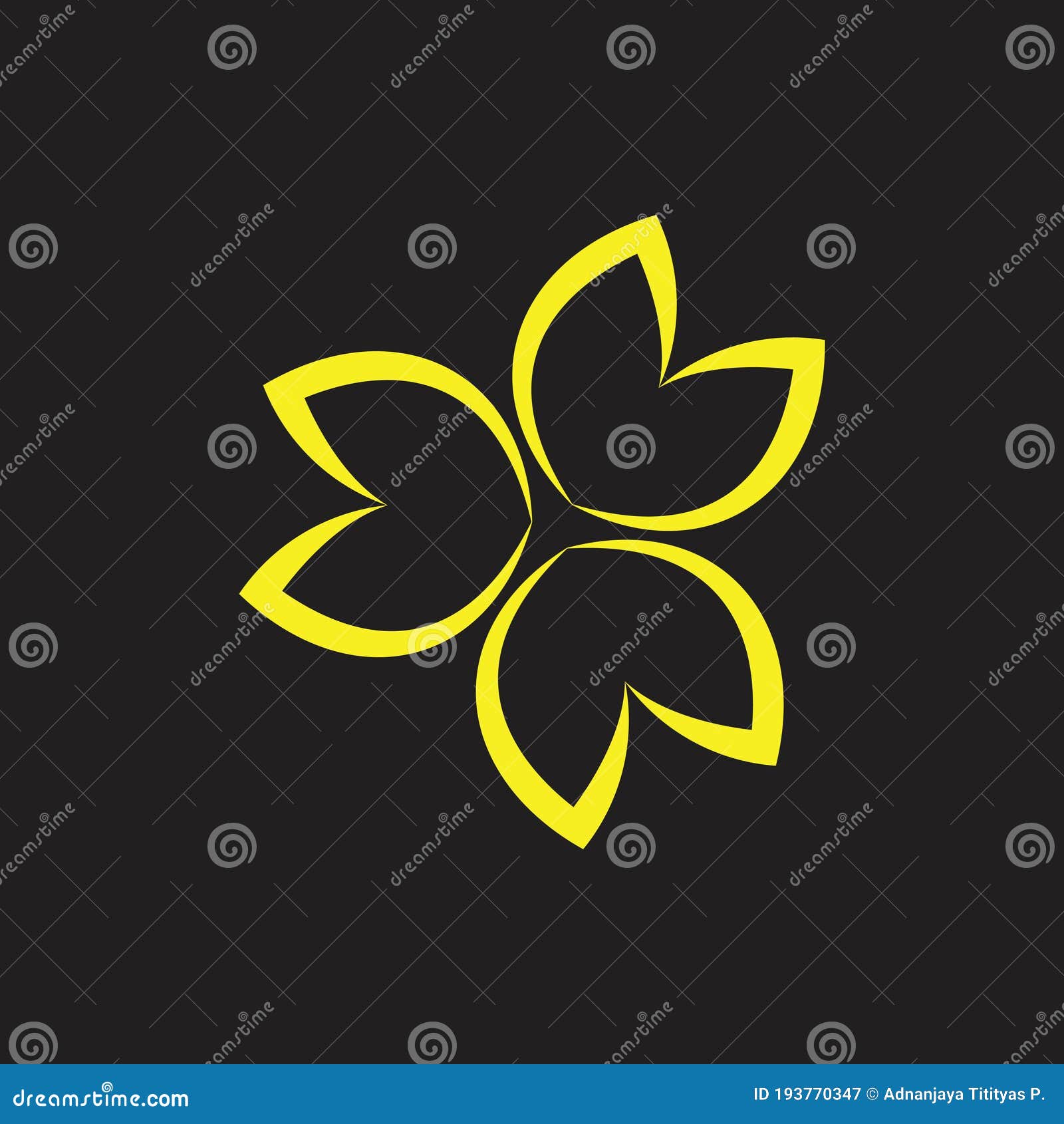 Flower Triangle Leaf Shape Logo Vector Stock Vector - Illustration of ...