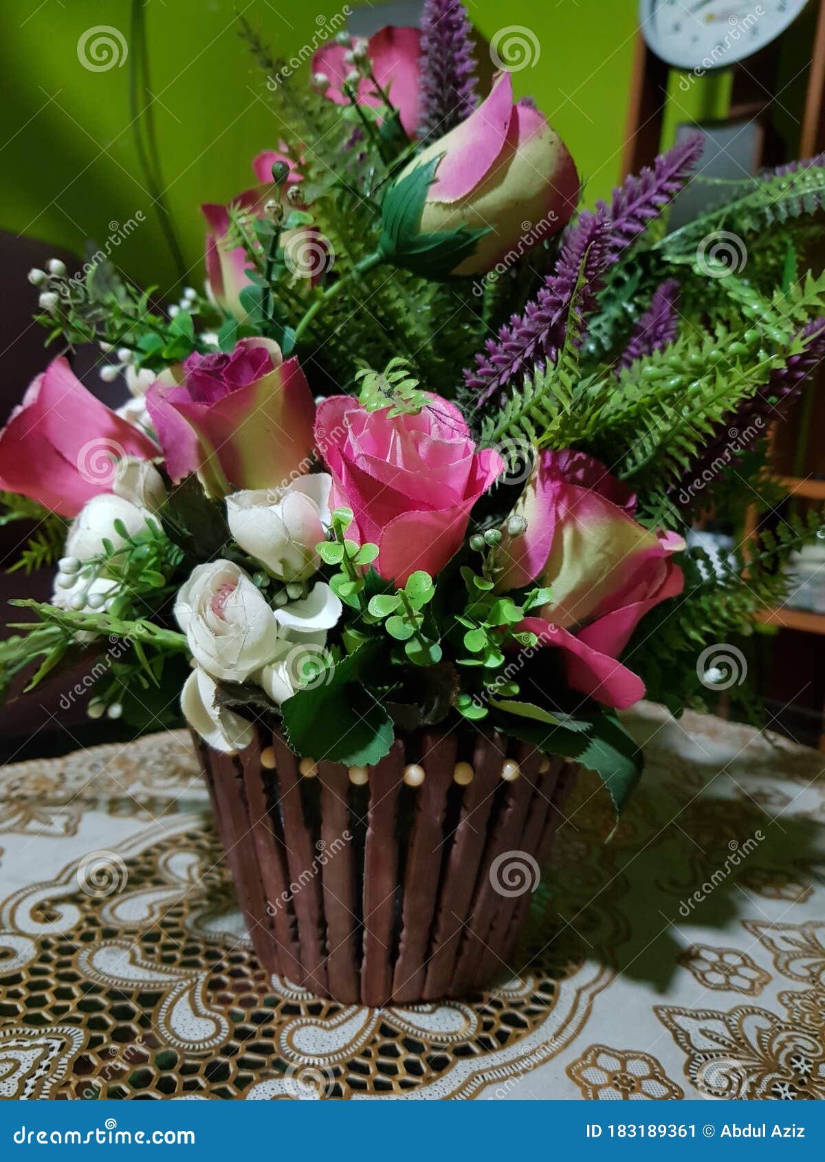 A Flower Vas Will Be Beautiful To Keep on Table Stock Image - Image of ...