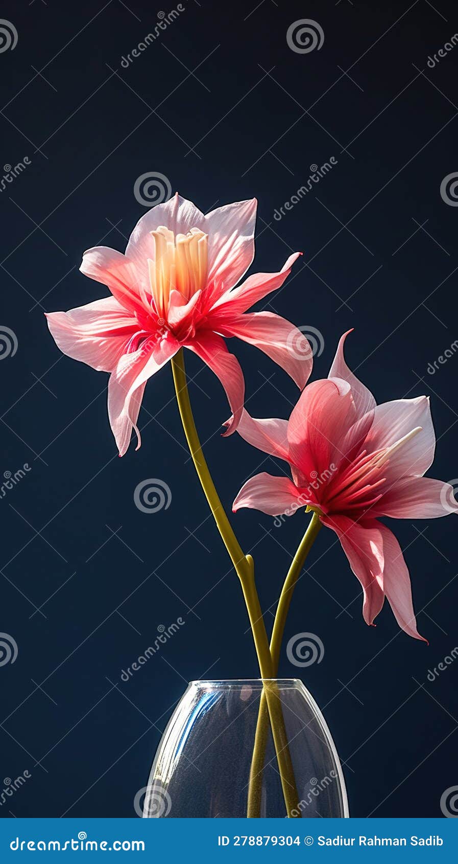 Flower in Vase. Front View of Flower in a Vase Stock Illustration ...