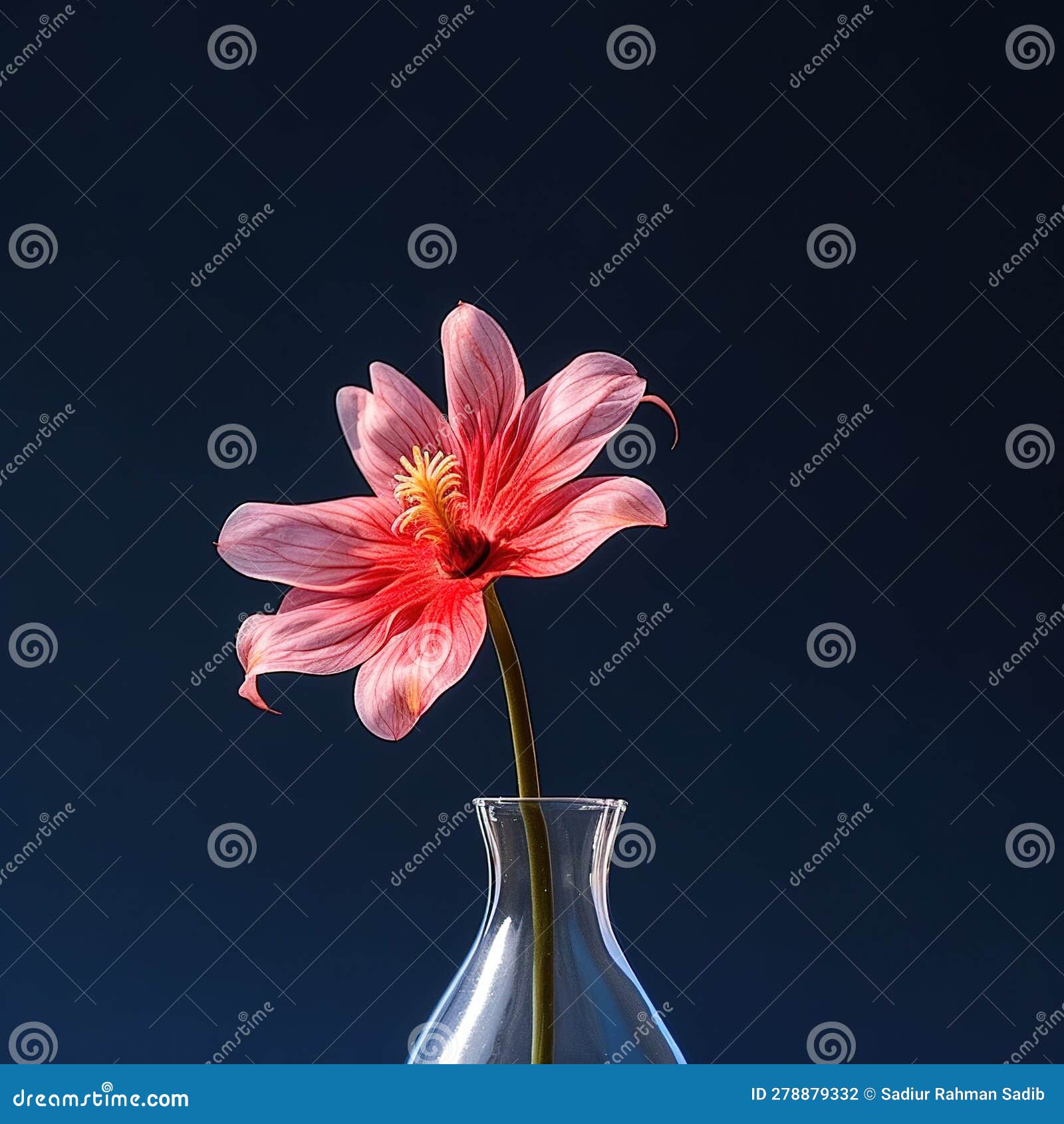 Flower in Vase. Front View of Flower in a Vase Stock Illustration ...