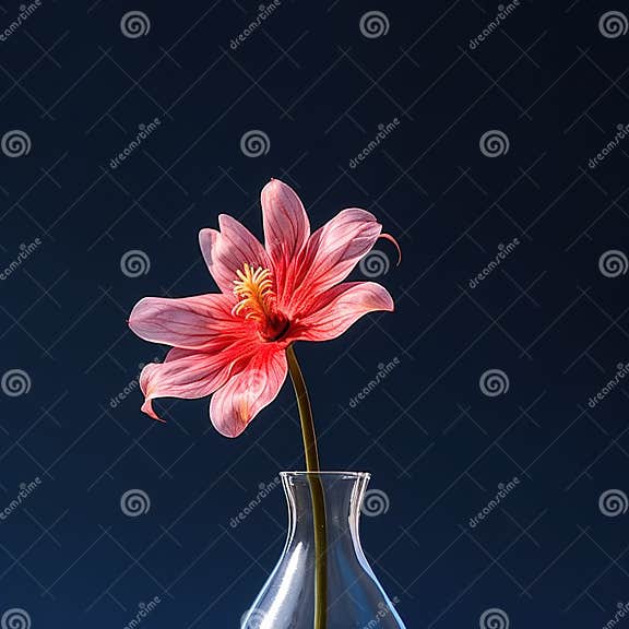 Flower in Vase. Front View of Flower in a Vase Stock Illustration ...