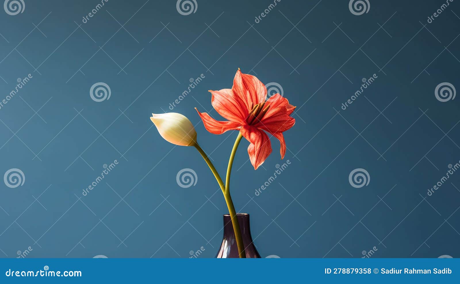 Flower in Vase. Front View of Flower in a Vase Stock Illustration ...