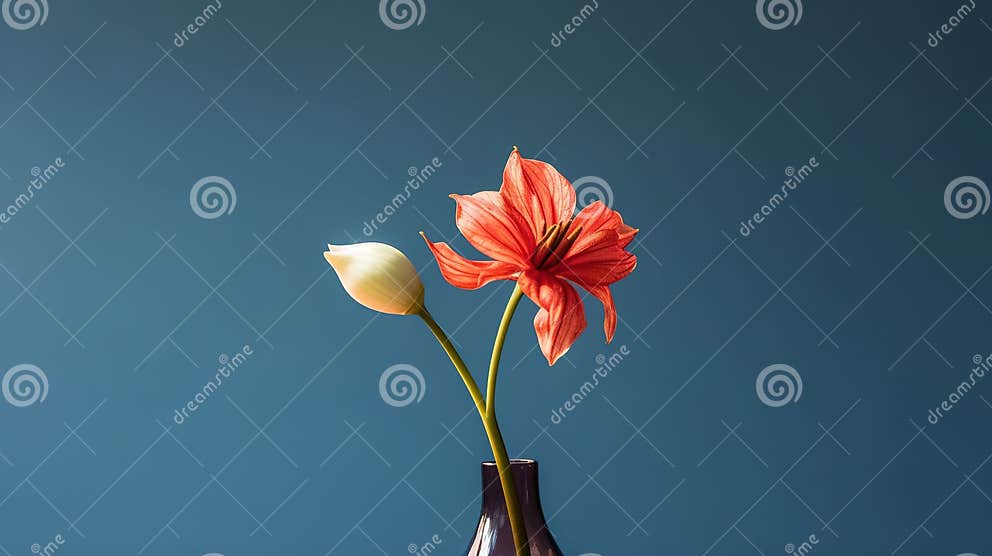 Flower in Vase. Front View of Flower in a Vase Stock Illustration ...