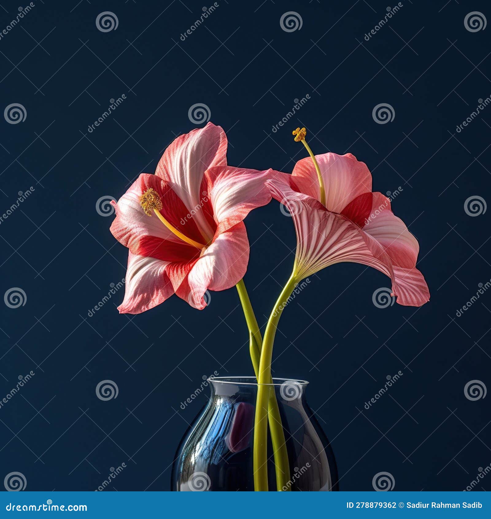 Flower in Vase. Front View of Flower in a Vase Stock Illustration ...