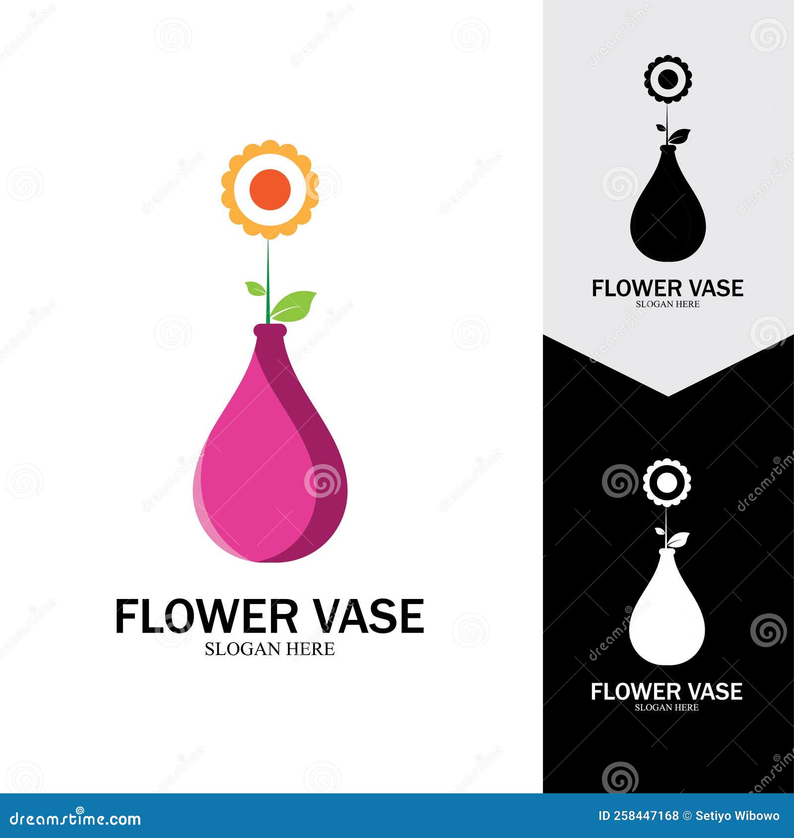 Flower vase vector icon stock vector. Illustration of vector - 258447168