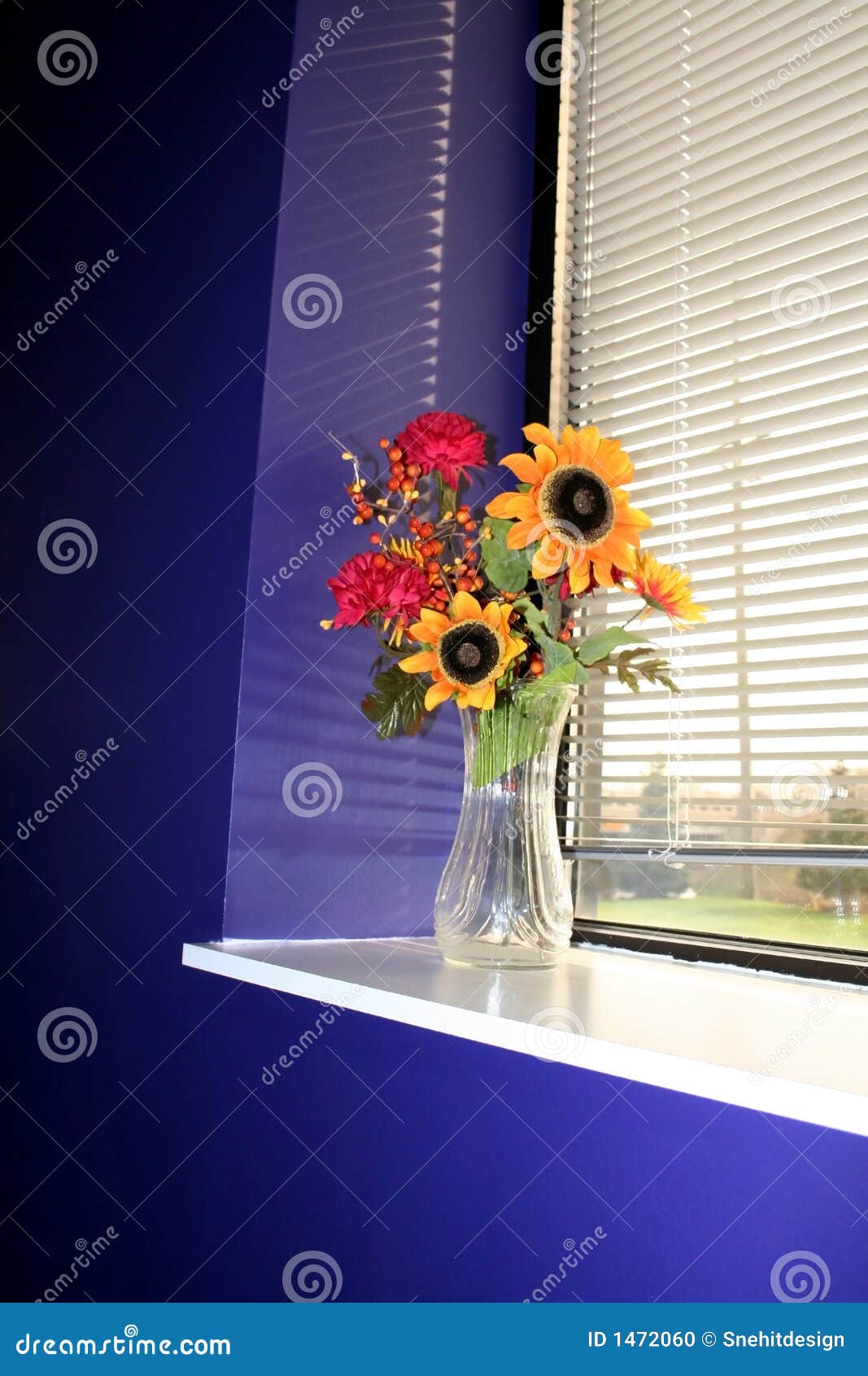 Flower vase in a window stock photo. Image of nature, bush - 1472060