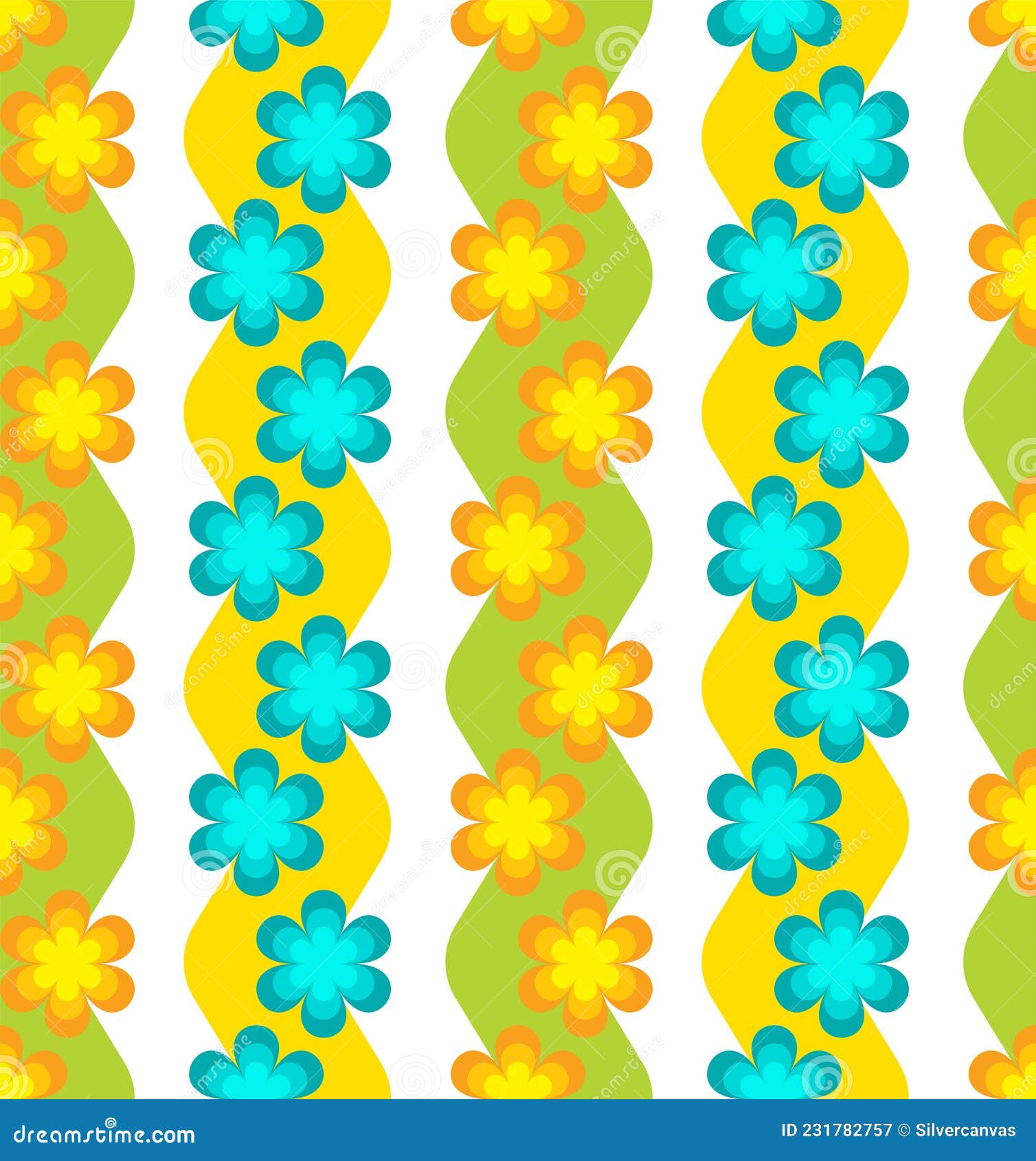 Retro Vintage 80s or 90s Flower Fashion Style. Memphis Seamless Pattern ...