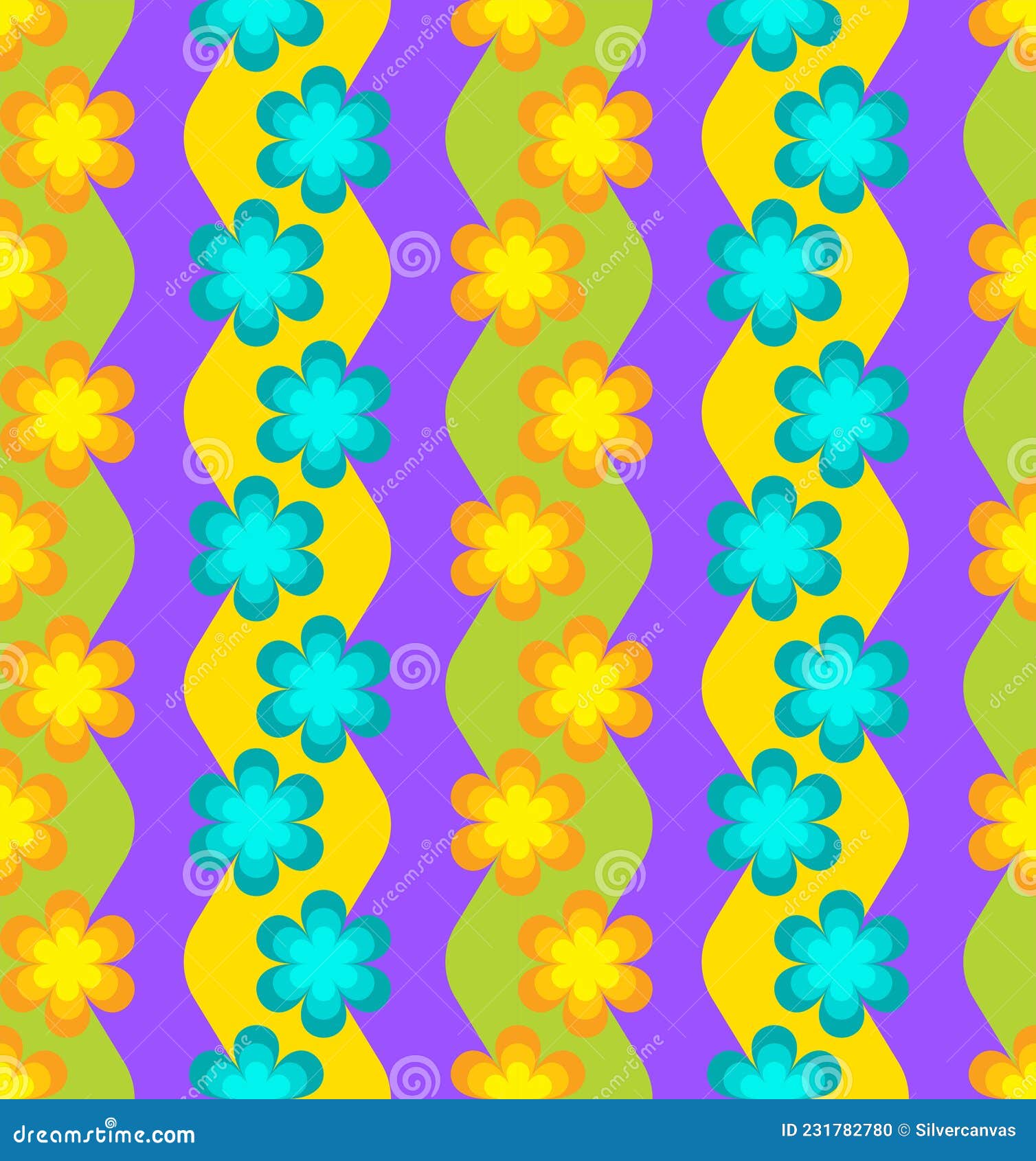 Retro Vintage 80s or 90s Flower Fashion Style. Memphis Seamless Pattern ...