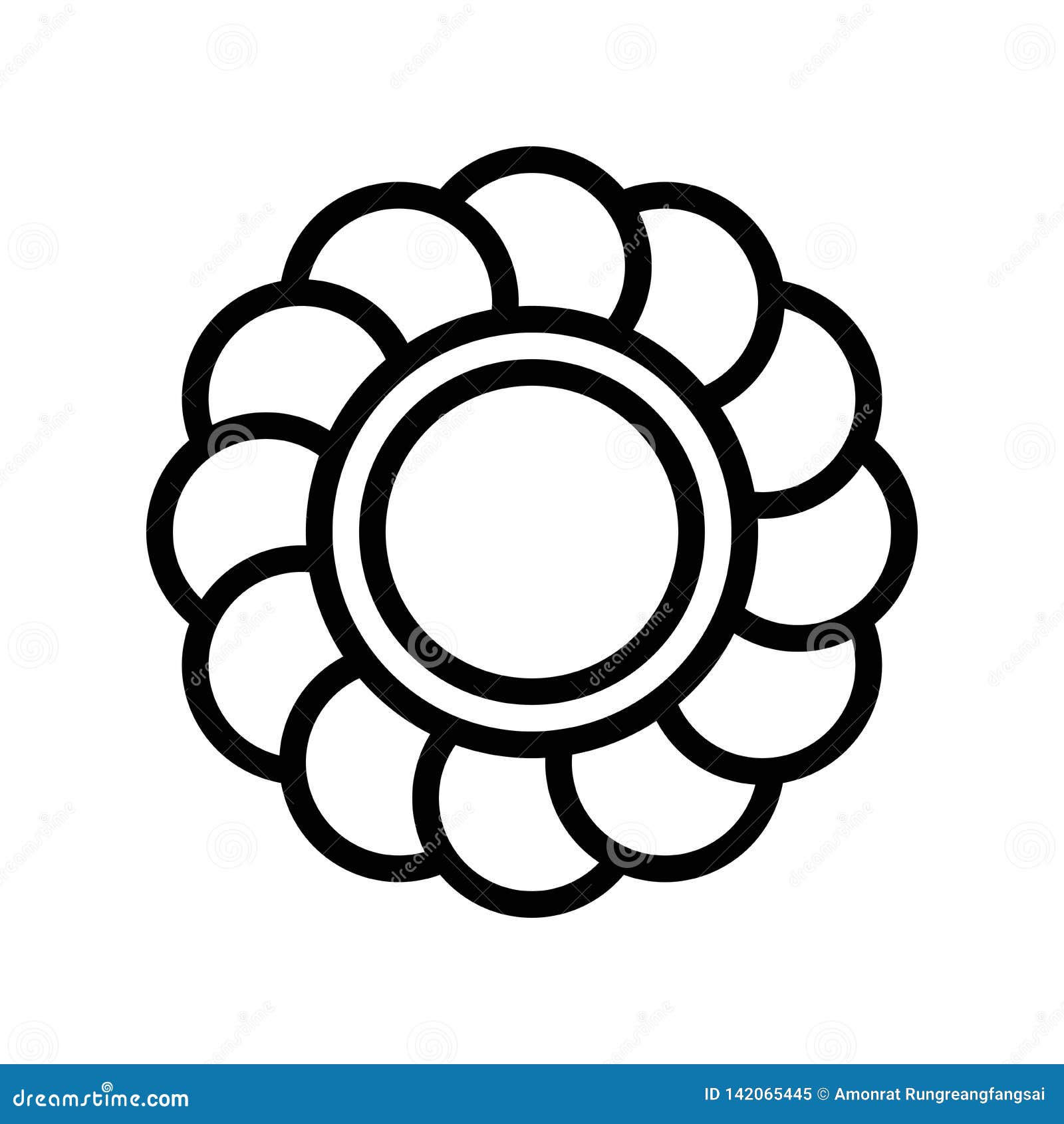 Flower Vector, Easter Line Icon Editable Stroke Stock Vector ...